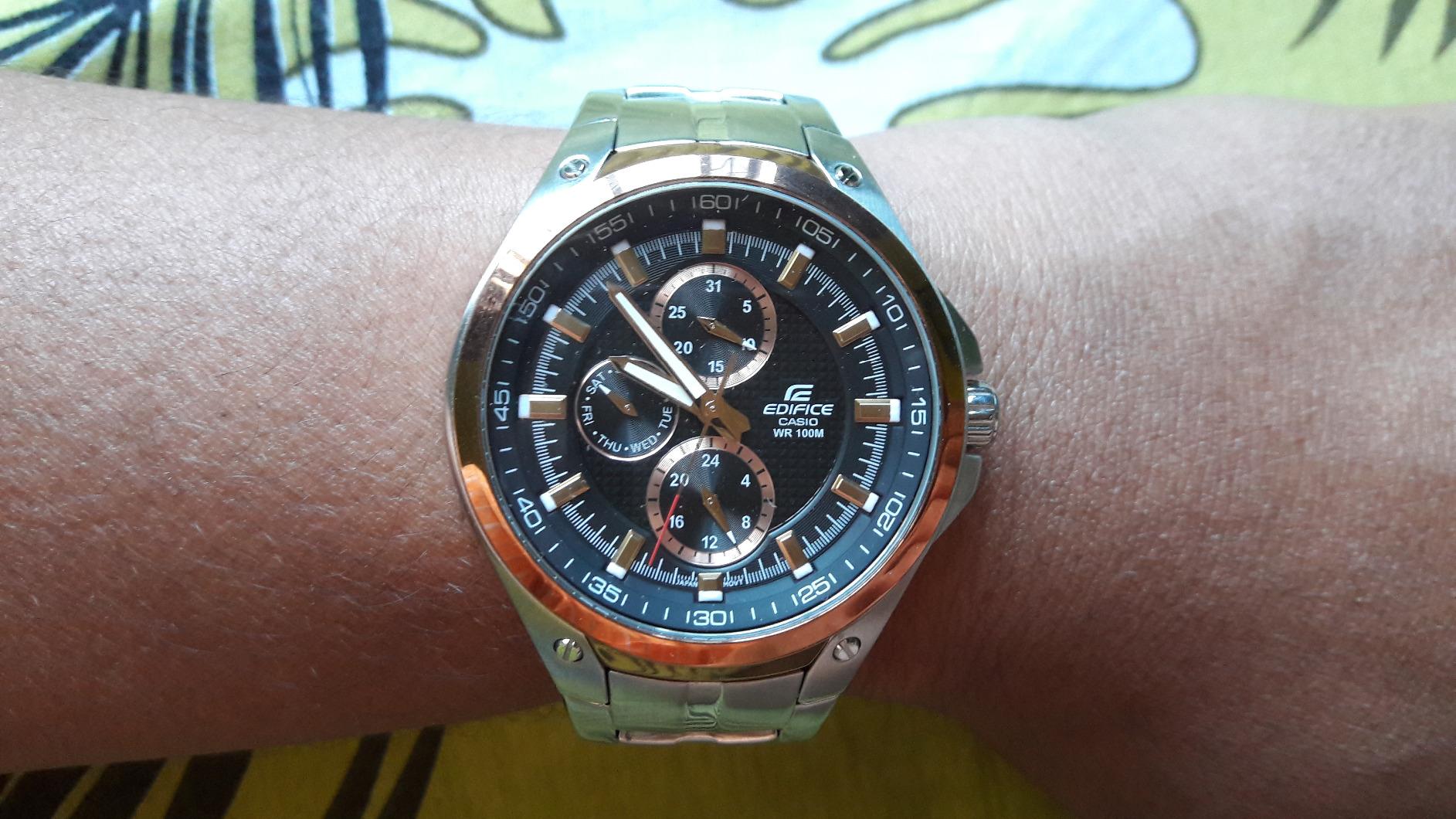 Casio Edifice Analog Black Dial Men's Watch - EF-326D-1AVDF(ED335 ...