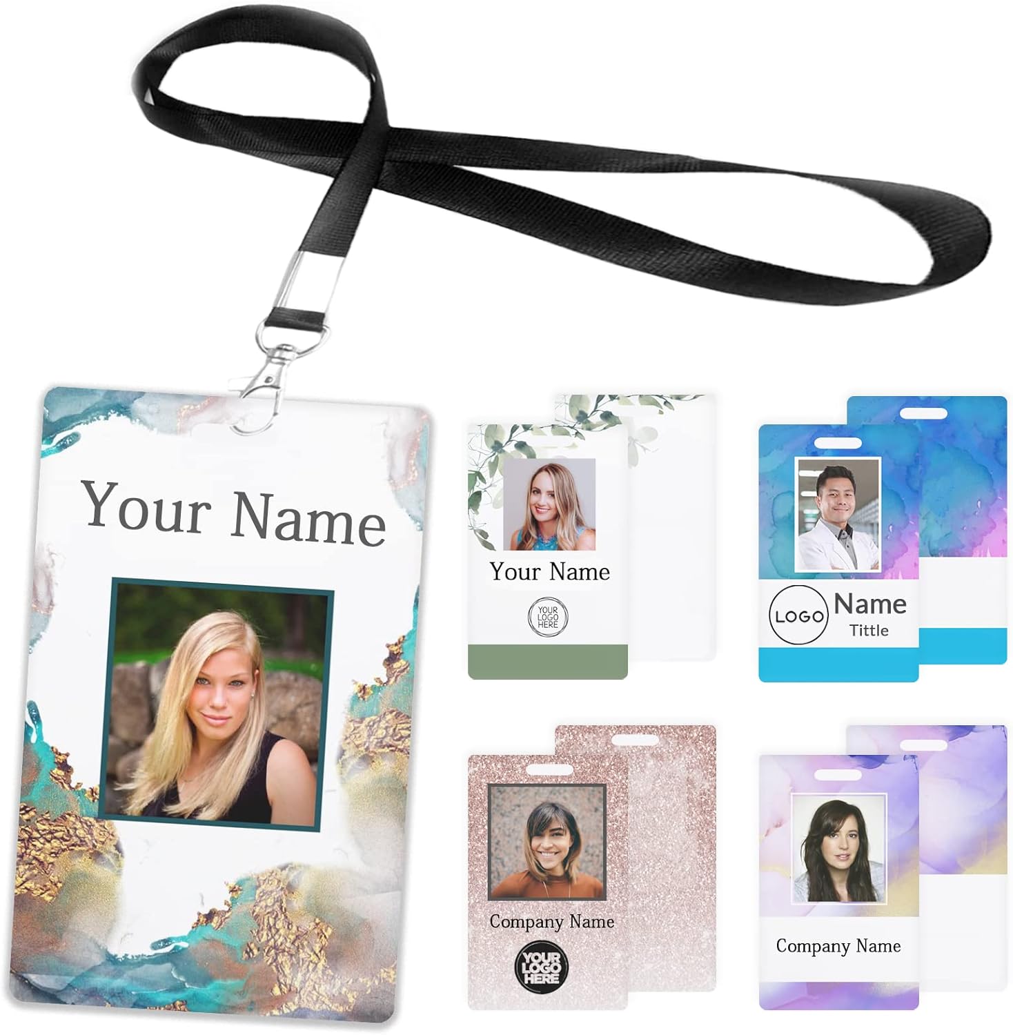 Custom Id Badge, Personalized Employee Photo Identification Card with ...