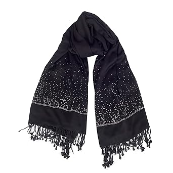 Buy Metis Designer Silk Scarf with Swarovski Stone Galaxy Print, Chunni ...