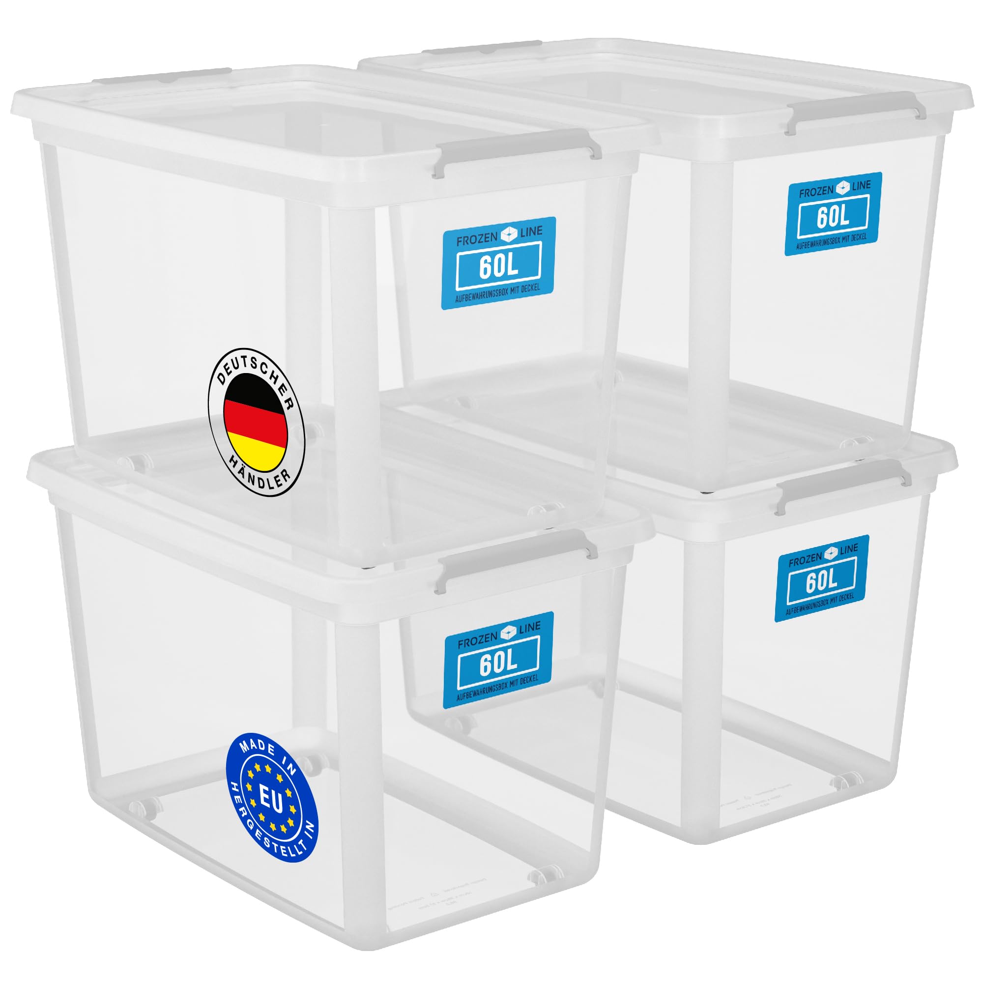 Locking Plastic Storage Boxes 2 Piece 5.7l Clip Lock Storage Boxes