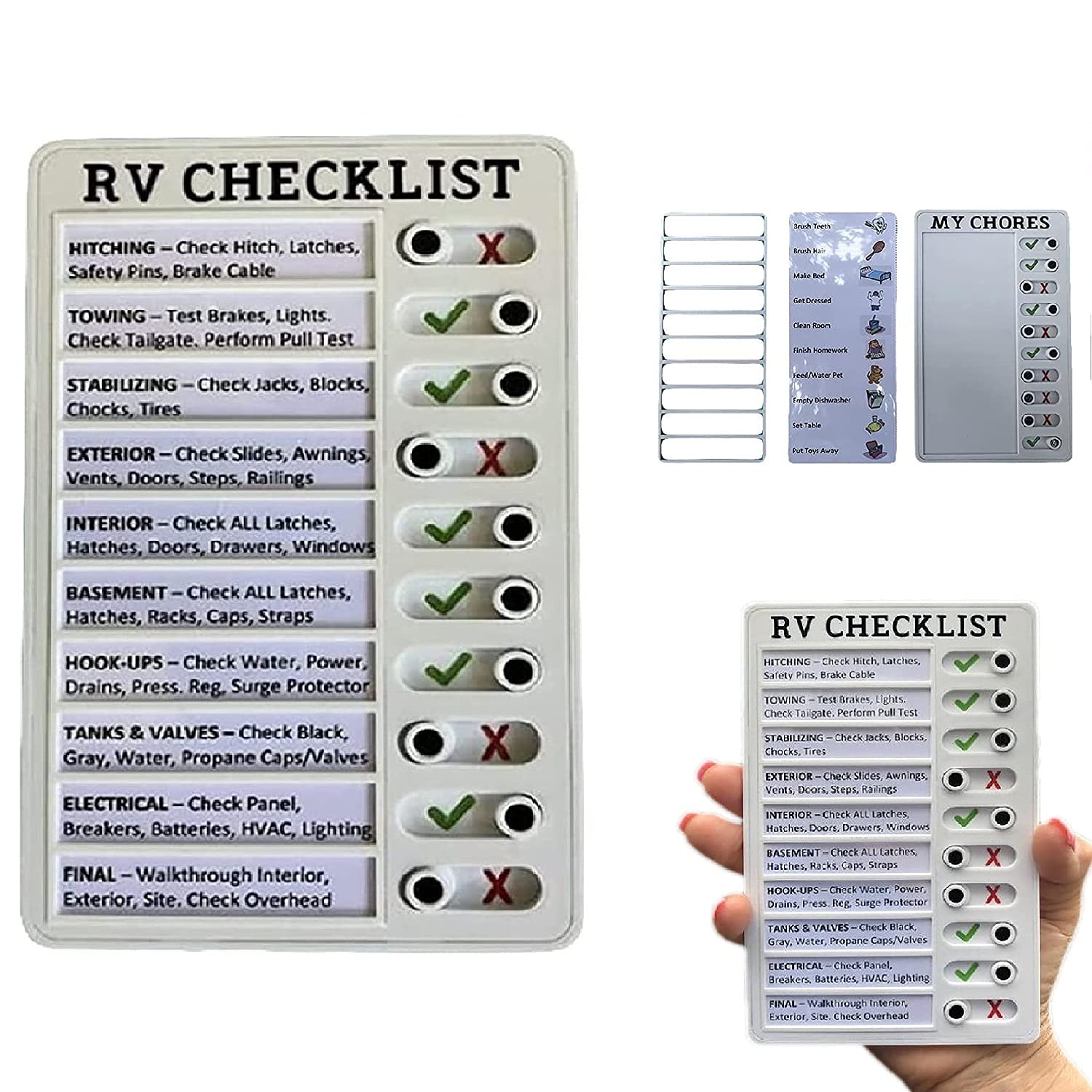 Buy RV Checklist Memo Plastic Board, Detachable and Reusable Creative ...