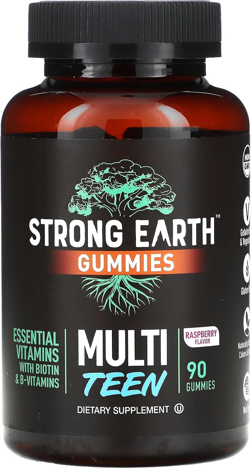Amazon.com: YumV's Strong Earth Gummies, Multi Teen, Raspberry, 90 ...