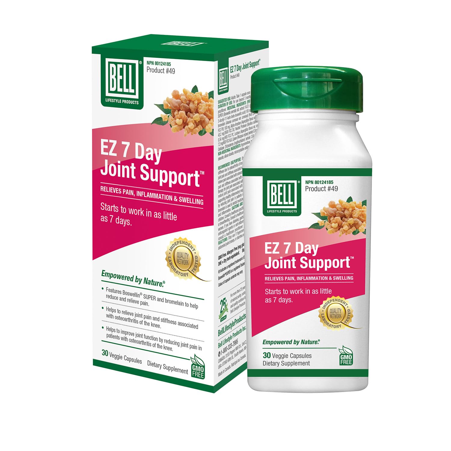 Amazon.com: Bell EZ 7 Day Joint Support ™ - Fast Acting Proprietary ...