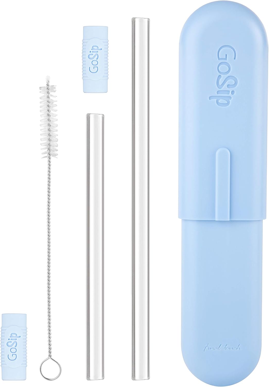 Amazon.com: Final Touch GoSip 3-in-1 Reusable Glass Drinking Straws ...