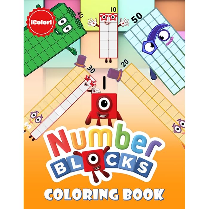 Buy Icolor! - Numberblocks Coloring Book: Numberblocks 1 to 50 - High ...