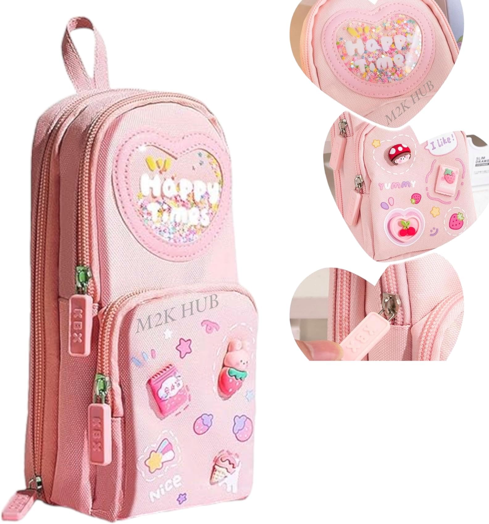 Galaxy Hi-Tech Canvas Pencil Case 3 Compartment Cute Aesthetic Pencil ...