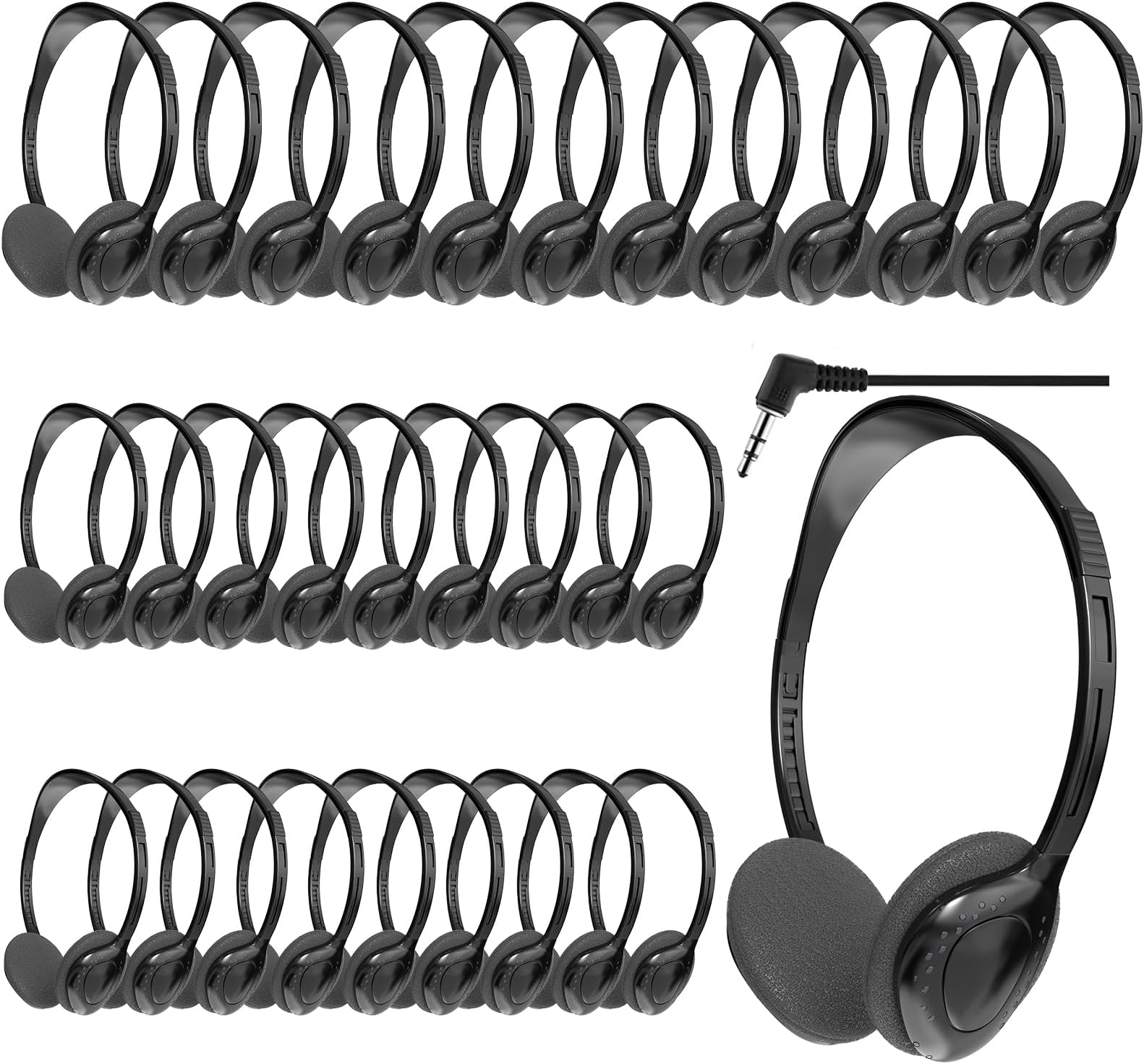 Amazon.com: ZHENWAY Kids Headphones Bulk 30 Pack for Classroom School ...