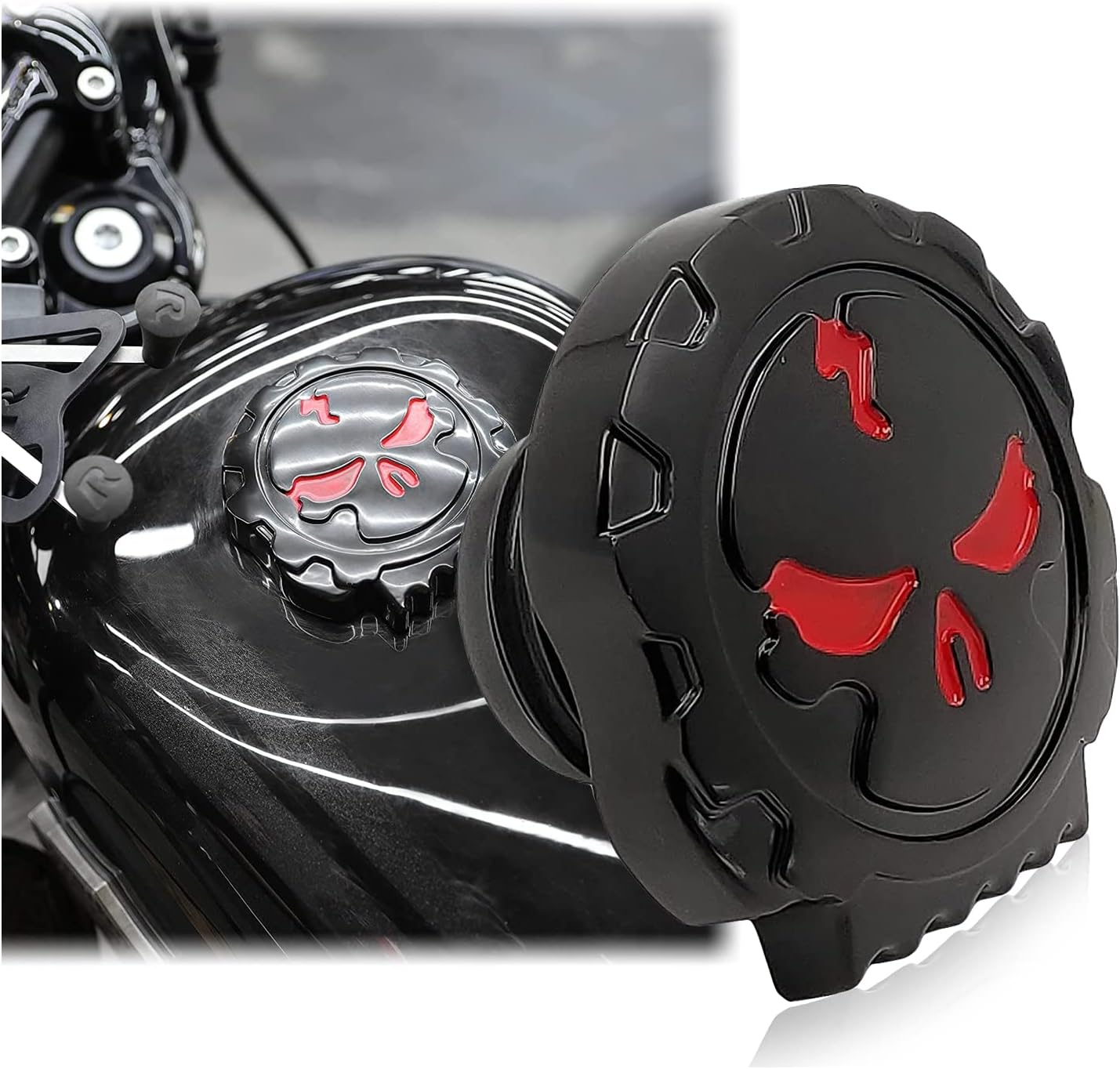 Amazon.com: “Live to Ride, Ride to Live” Eagle Spirit Chrome Domed Gas ...