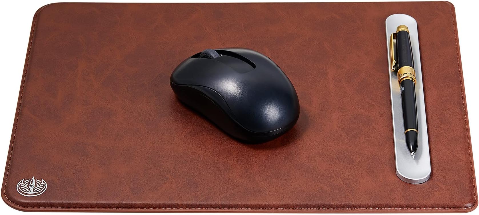 Amazon.com : Mouse Pad, PU Mouse Pad，Leather Mouse Pad with Stitched ...