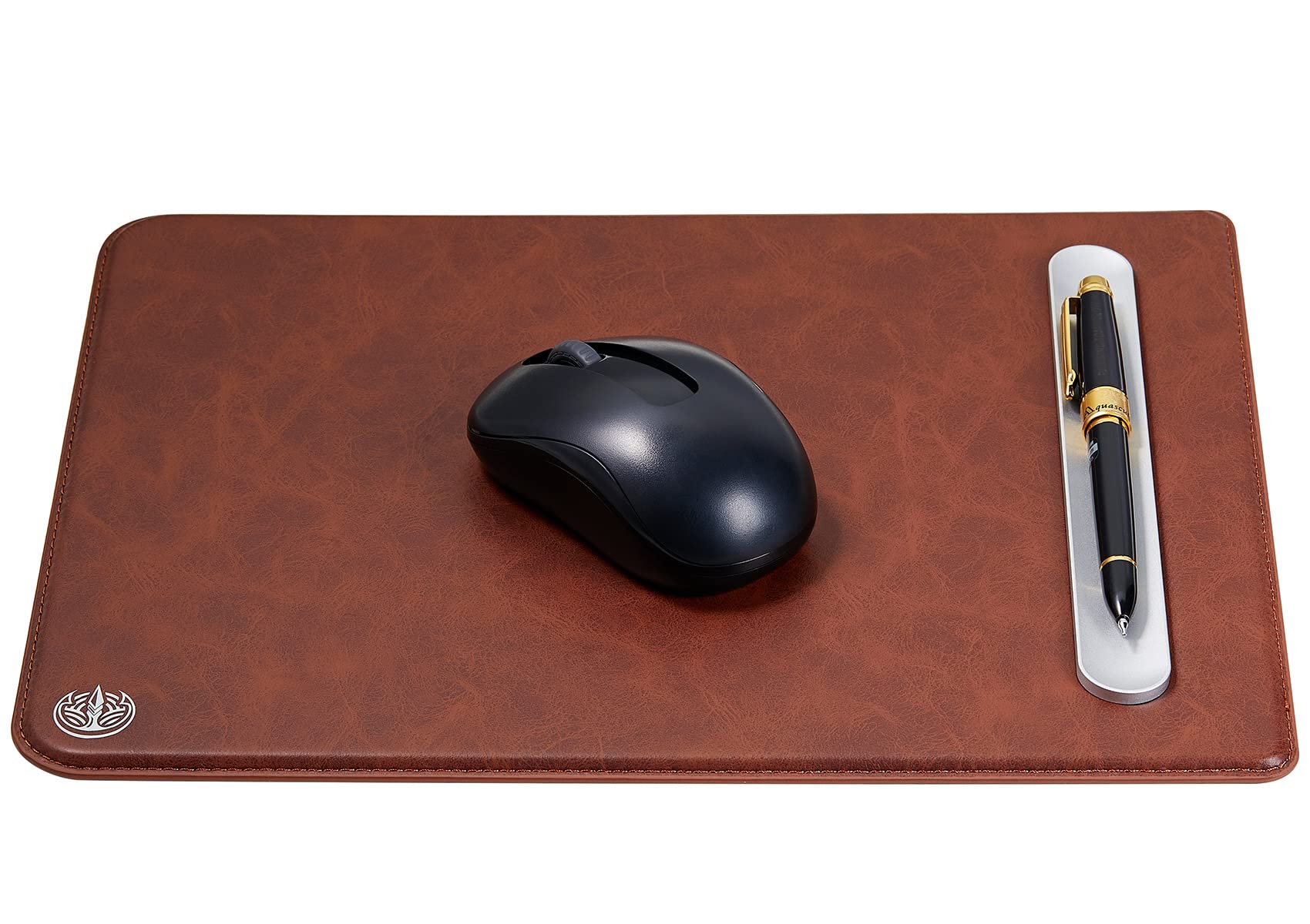 Amazon.com: Luxurious Leather Mouse Pad with Aluminum Pen Slot ...