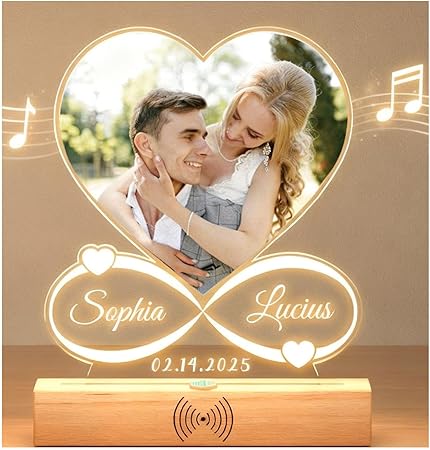 Amazon.com: Custom Music Frame with Picture,Personalized Photo Frame ...