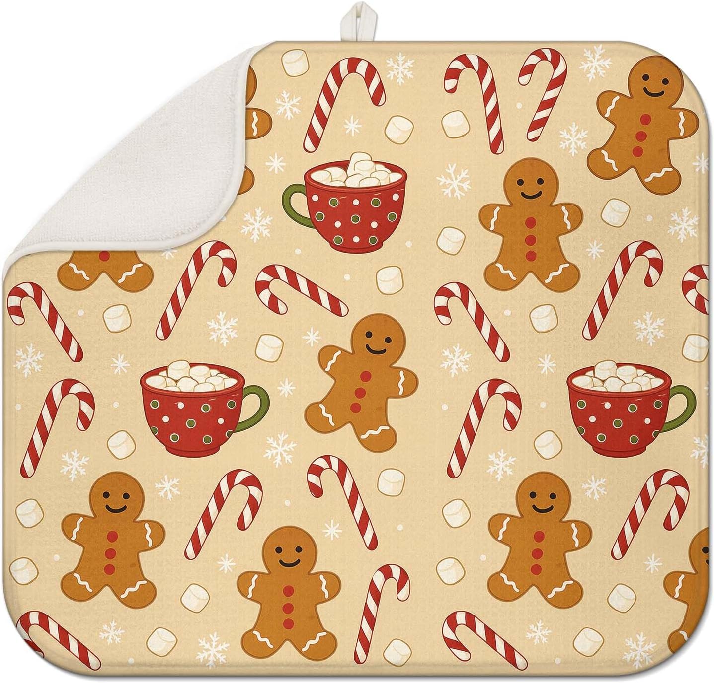 Amazon.com: Christmas Drying Mat for Kitchen Counter 16" X 18 ...