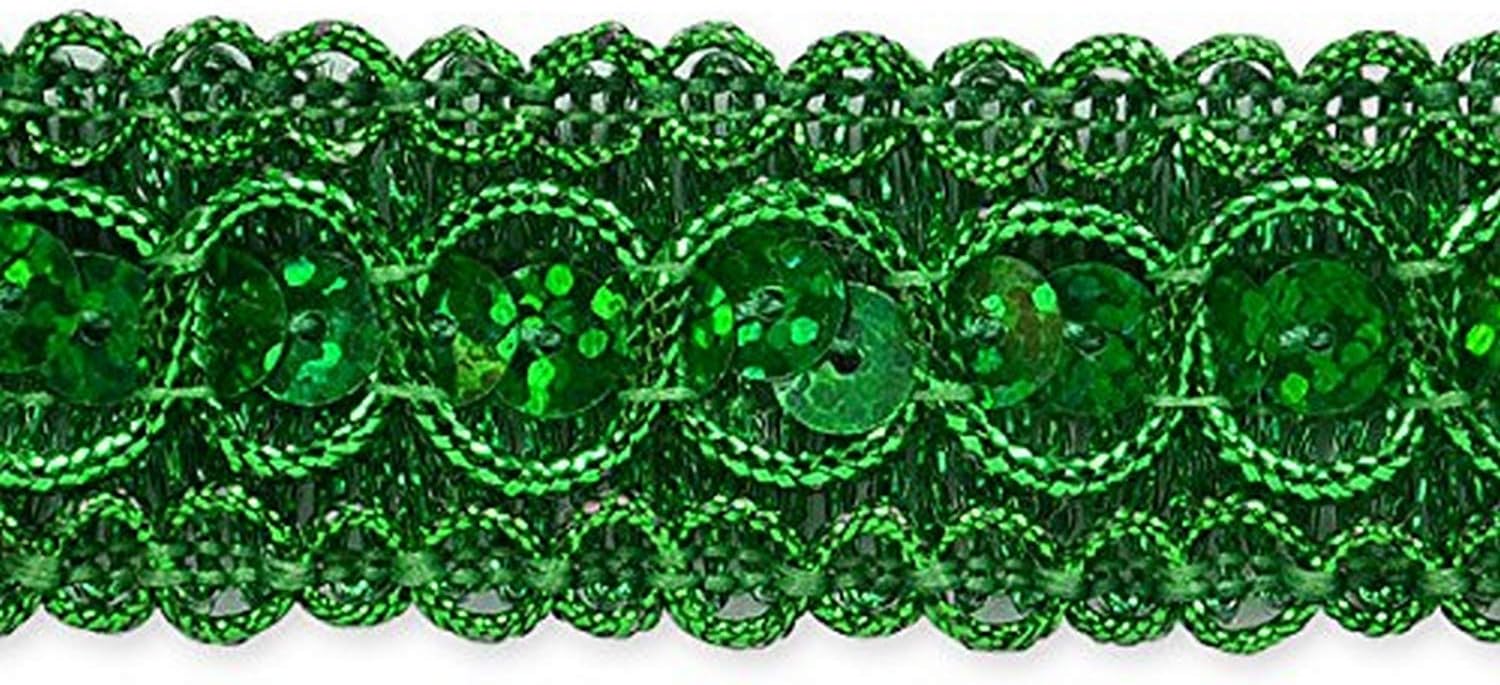 Amazon.com: Trims By The Yard Trish Sequin Metallic Braid Trim, 7/8 ...