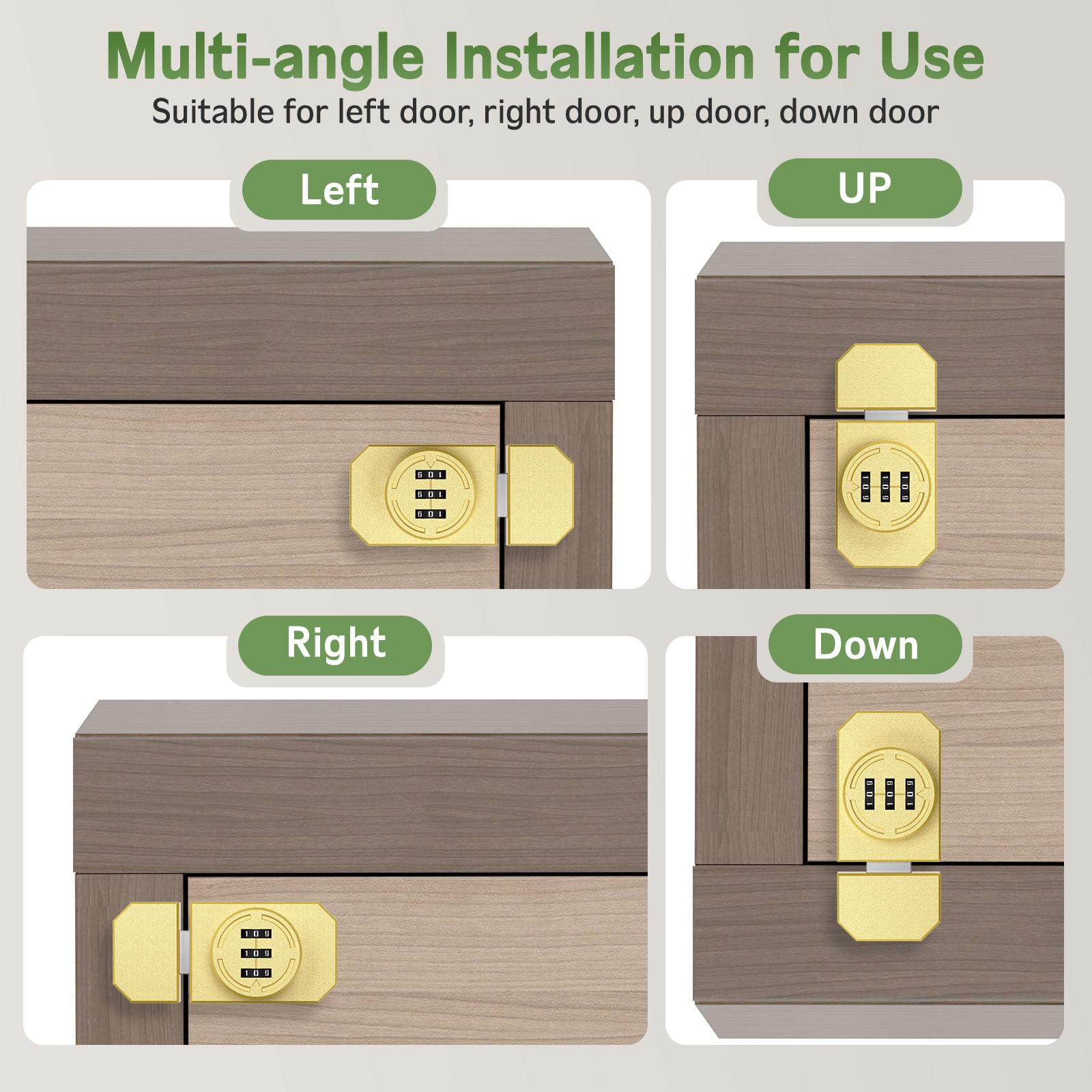 Snapklik.com : Mechanical Keyless Cabinet Lock, 3-Digit Combination ...