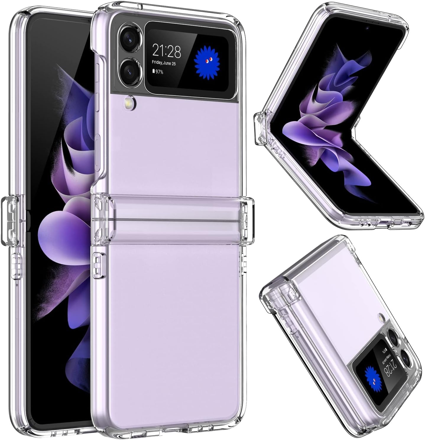 HUMBLE Luxury Pattern TPU + Poly Carbonate | Crystal Clear Flip Cover ...