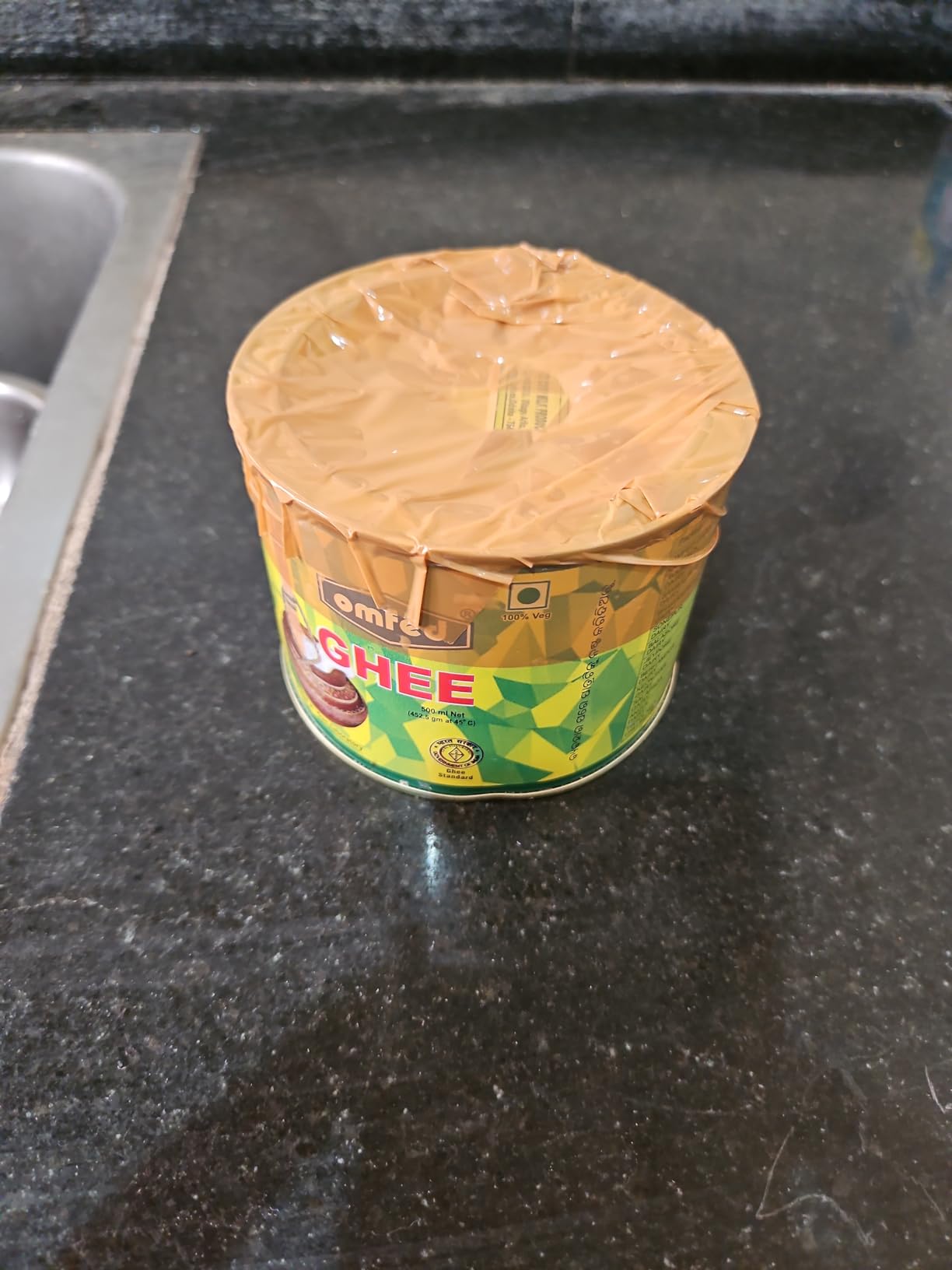 OMFED GHEE POLYJAR 500G I ODISHA FAMOUS COW GHEE/FOR PUJA OFFERING/AND ...