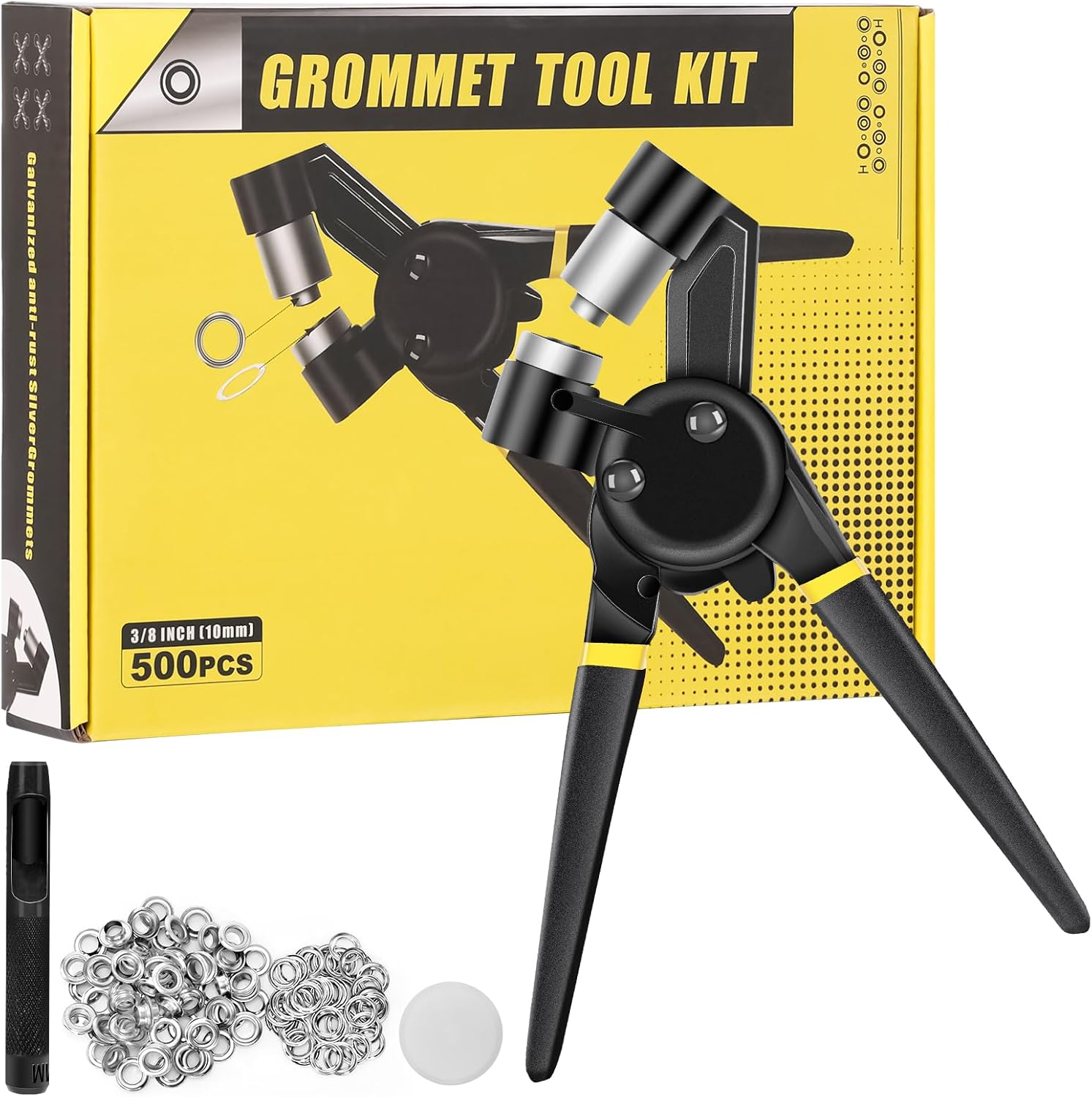 Amazon.com: Grommet Tool Kit, Premium Eyelet Plier Set, 3/8 inch ...