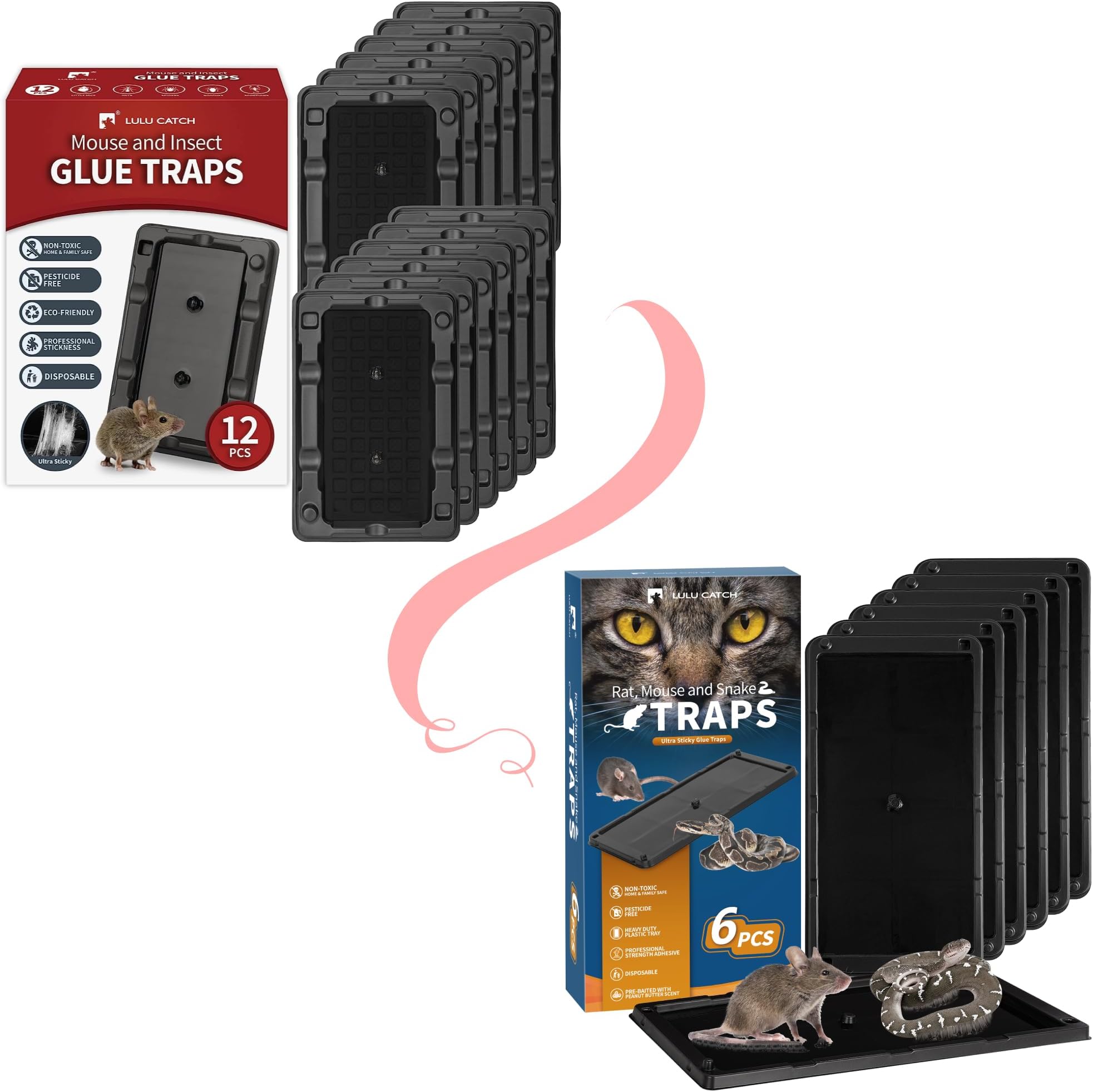 Amazon.com : LULUCATCH Super Heavier Small Mouse Traps 12 Pack +6 Pack ...