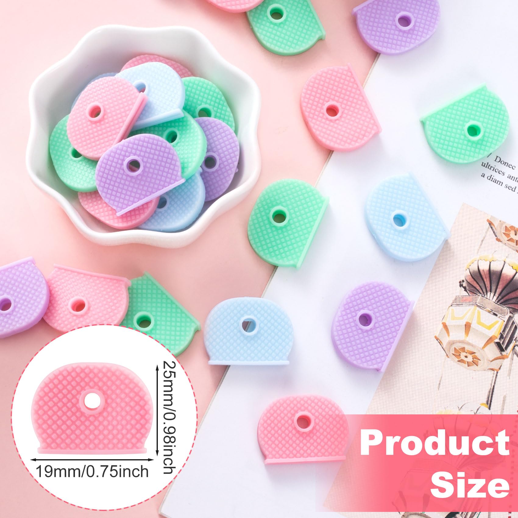 Snapklik.com : Key Cover Caps 48pcs, Key Color Identifiers Key Cap ...