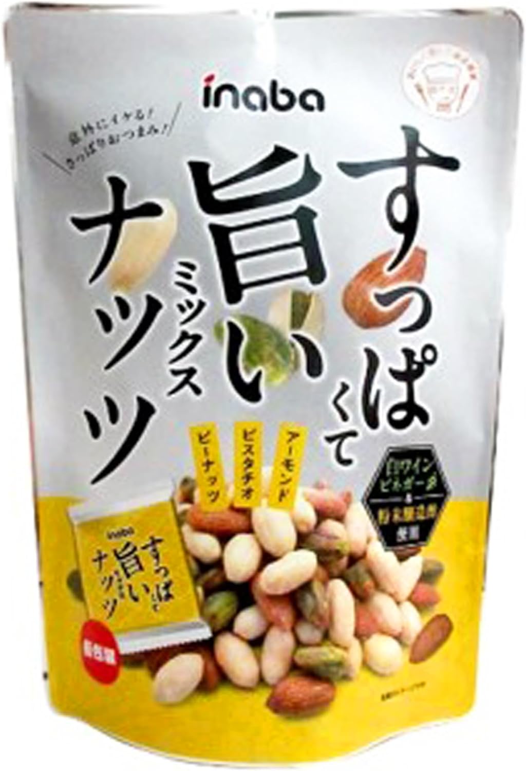 Amazon.co.jp: 稲葉ピーナツ すっぱくて旨いミックスナッツ（個包装） 126g×12袋 : 食品・飲料・お酒