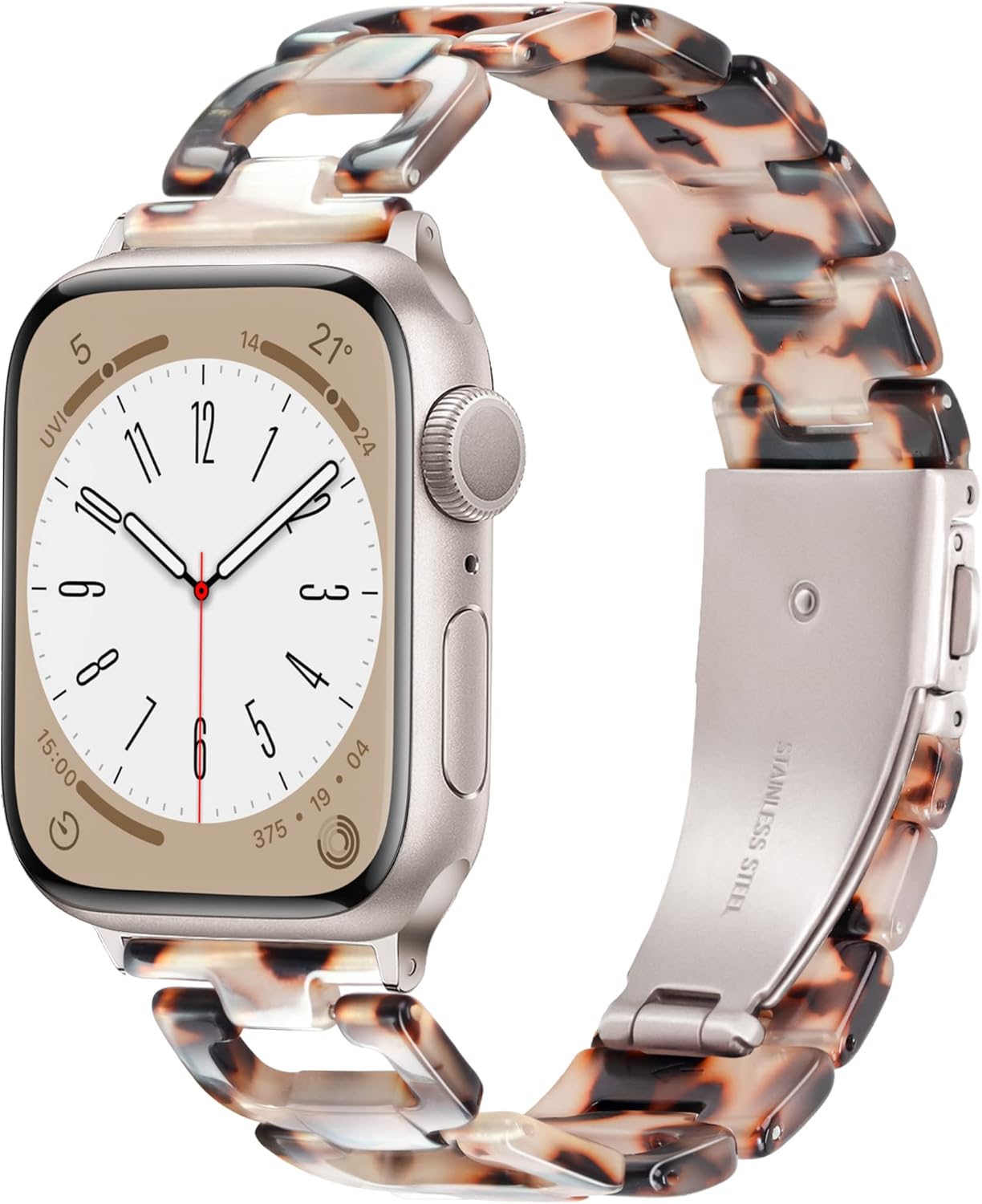 Amazon.com: Light Apple Watch Band -D-shaped Design Resin iWatch Bands ...