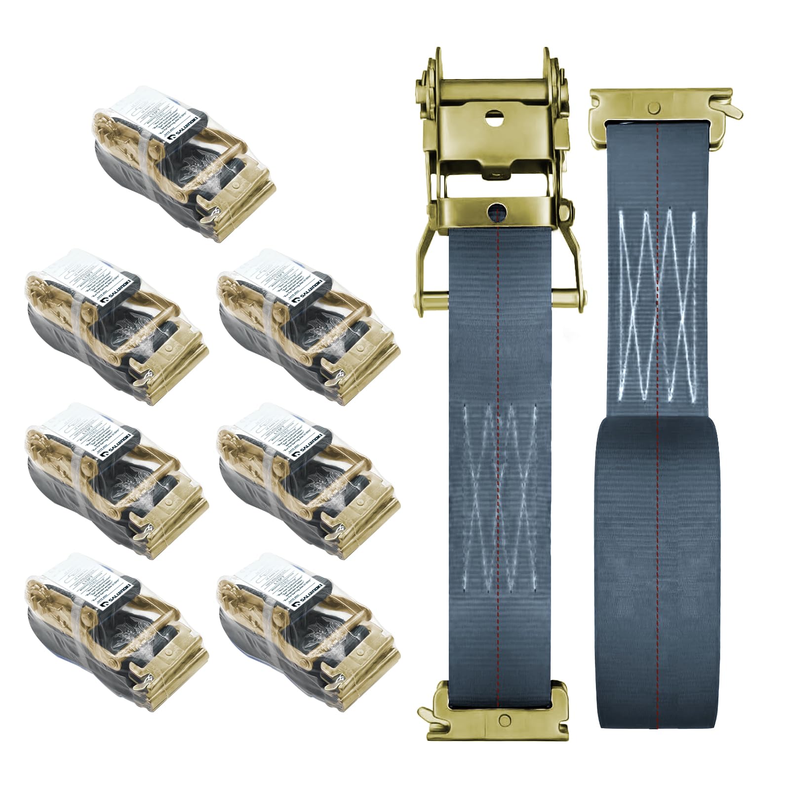 Amazon.com: SALUINOKI 8Pack E-Track Straps Ratchet Etrack Strap Box ...