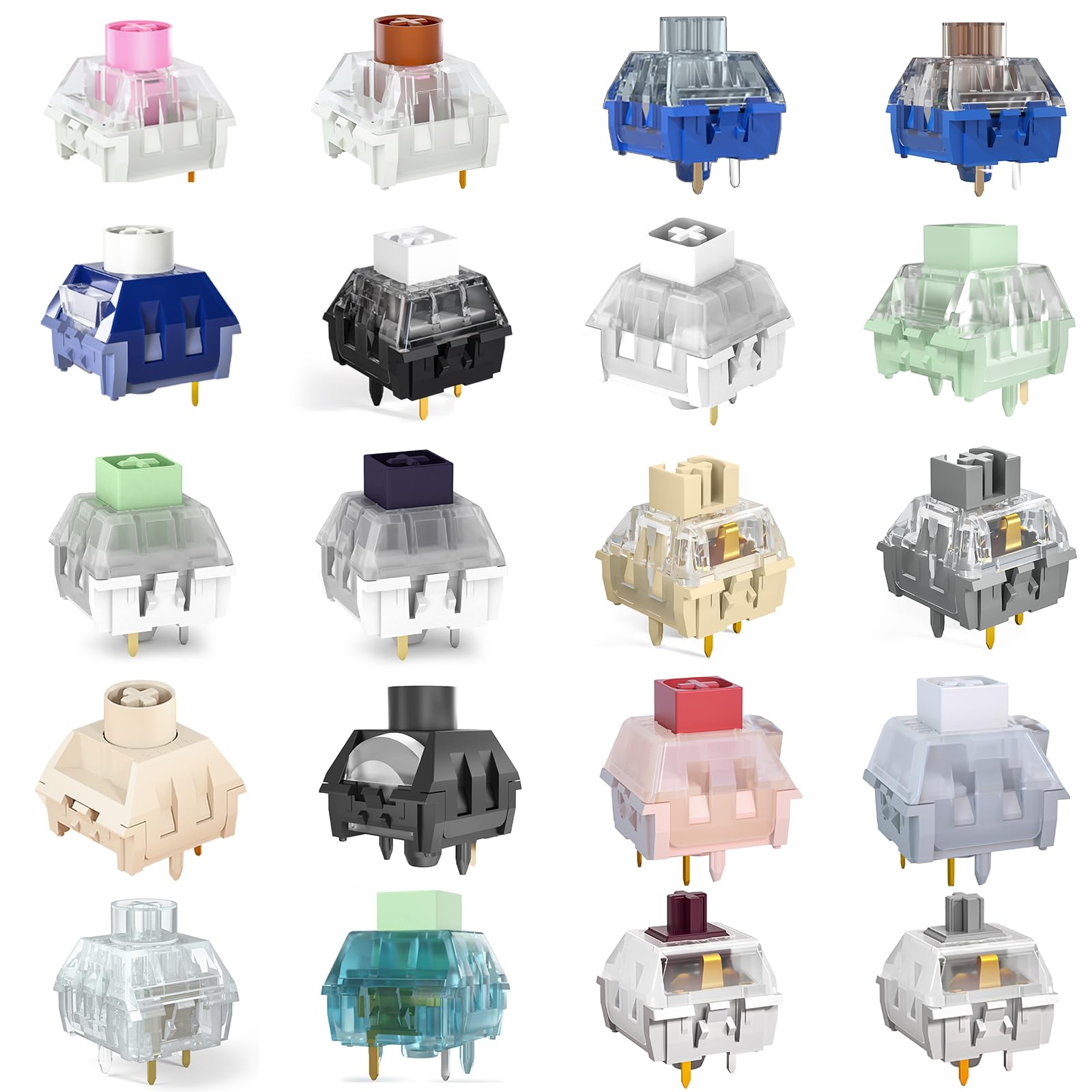 Kailh Switches Sample Pack For Mx Mechanical Keyboard 20pcs ...