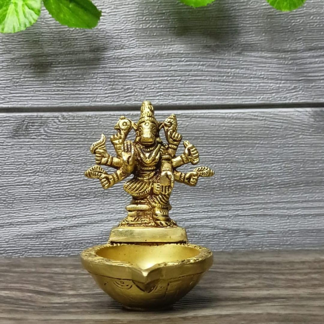 Buy Luckypot Brass Varahi Agal Diya for Pooja/Decor Size : 4 Inches ...