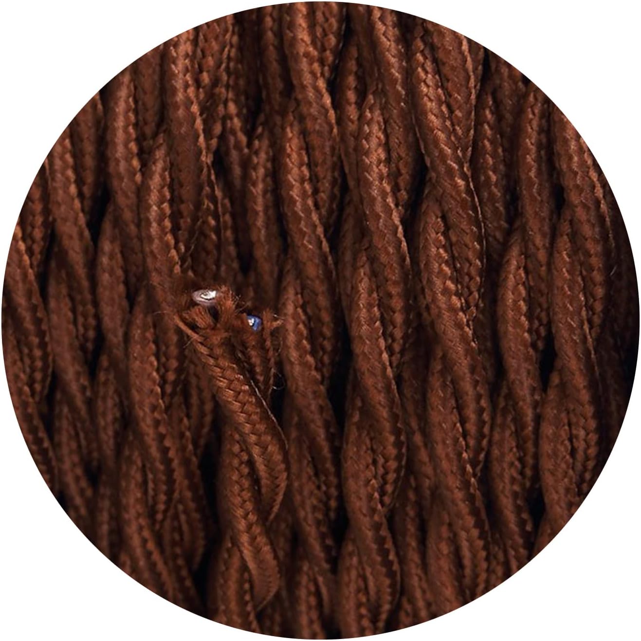 Vintage Braided Cable 5 Meters, 2 core Black Antique Twisted Woven Silk ...