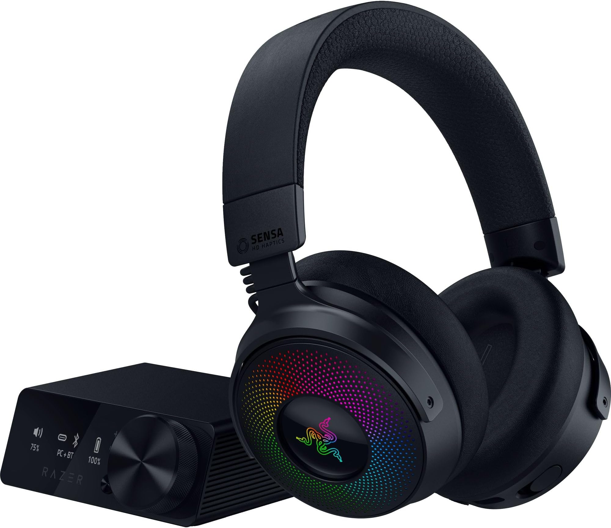 Razer Kraken V4 Pro Wireless Gaming Headset OLED Control Hub Sensa HD ...