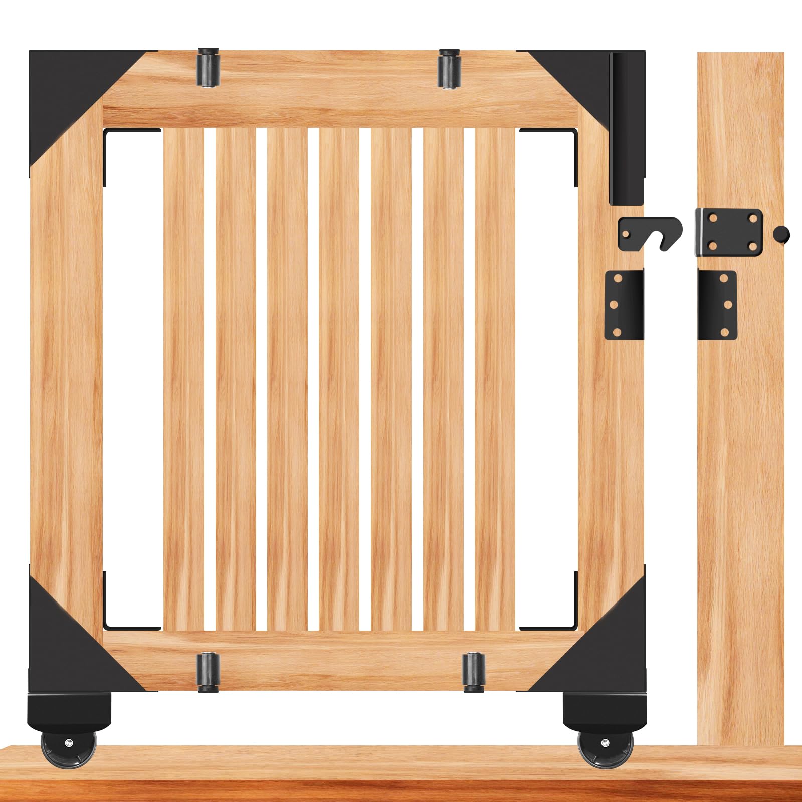 Buy Sliding Gate Kit for Fences – Racking-Resistant, Weatherproof Black ...