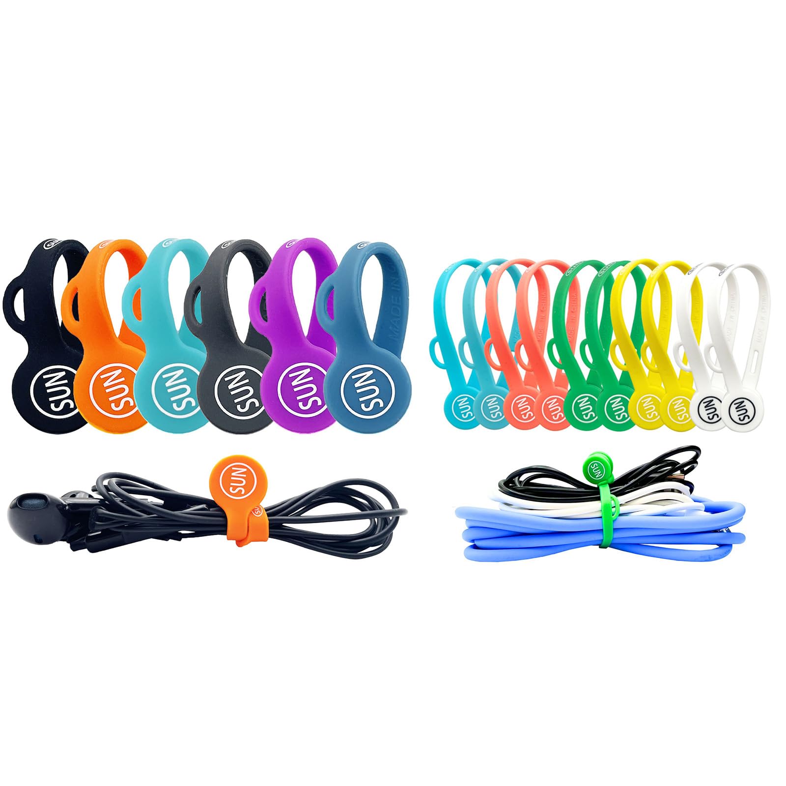 Amazon.com: SUNFICON 6 Pack Magnetic Cord Organizers and 10 PCS ...