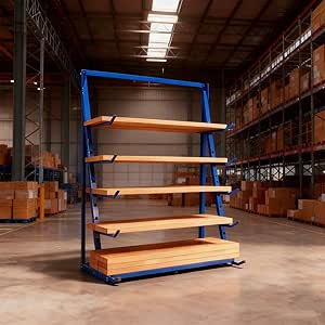 Amazon.com: Alloy Steel Lumber Storage Rack With Adjustable Pipe Rack ...