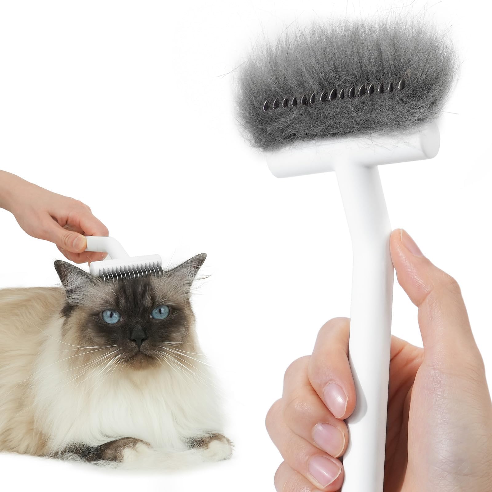 Amazon.com : Cat Self Cleaning Slicker Brush, Pets Skin Friendly Cat ...