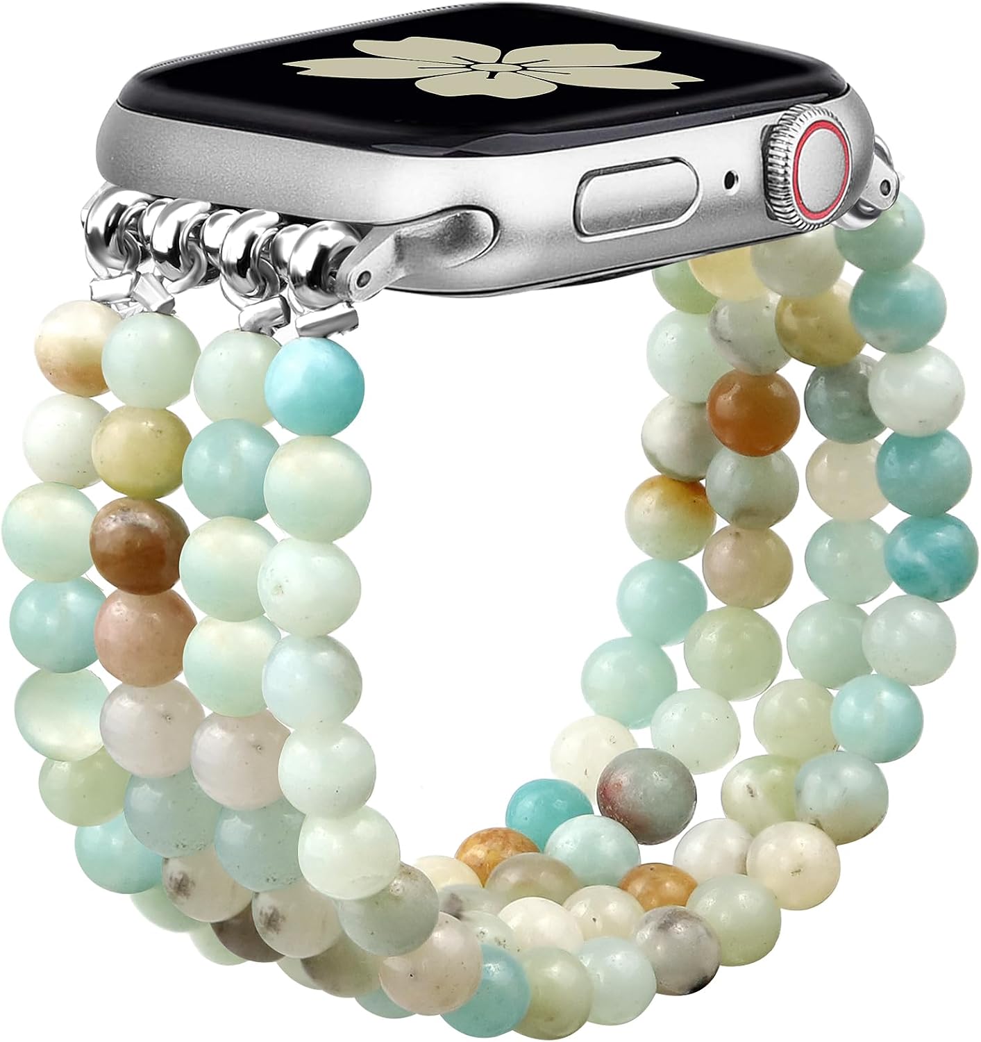 Amazon.com: Natural Stone Bracelet Beaded-Bands Women Compatible with ...