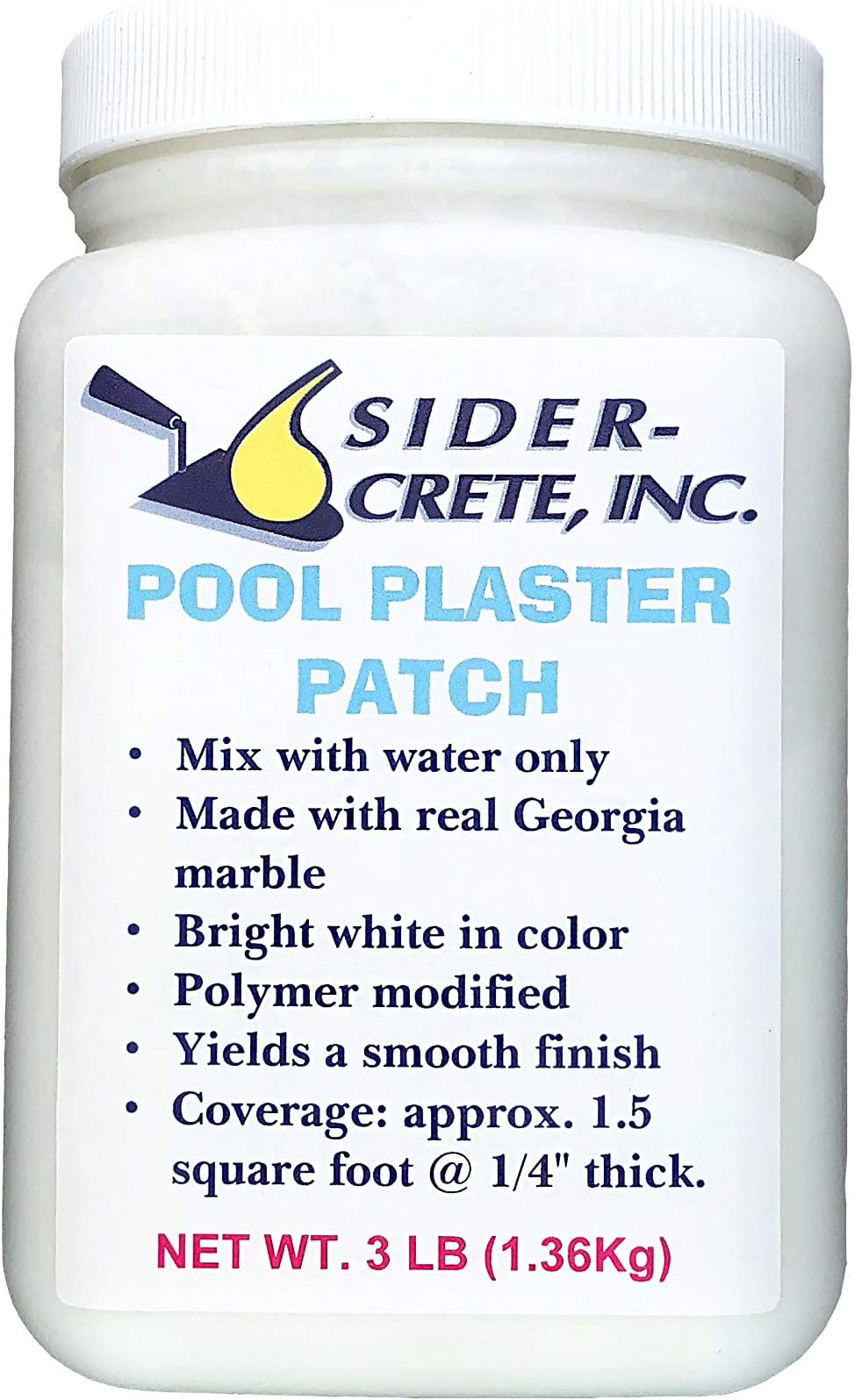 Amazon.com: SGM Pool Patch Plaster Repair for Swimming Pool White 9-lbs ...