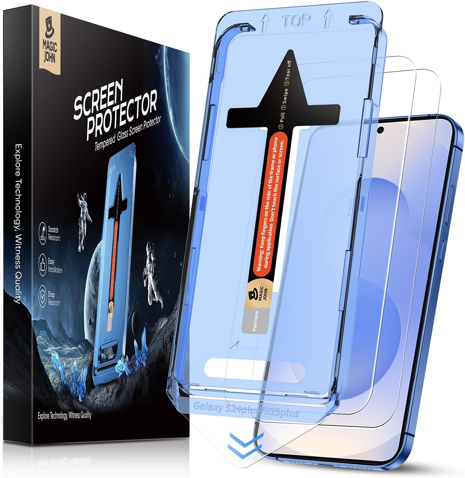 Amazon.com: MAGIC JOHN 2 Pack for Samsung Galaxy S25+ Plus 6.7inch ...
