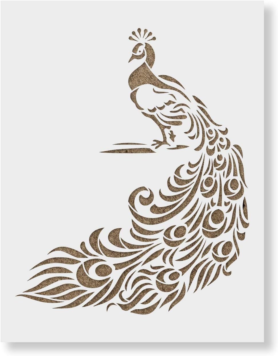 Amazon.com : Peacock Stencil - Peacock Stencil Art, Peacock Stencils ...