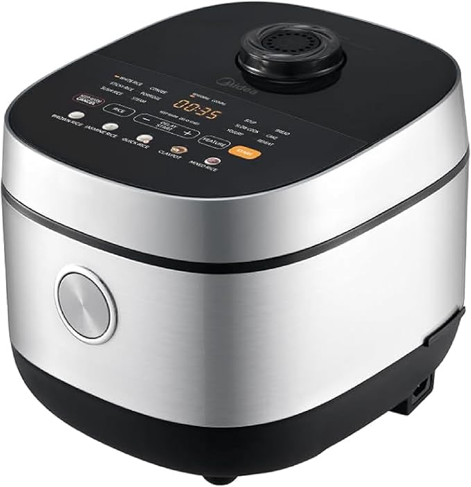 Midea Rice Cooker 10 Cup, LED Display, Touch Control，Versatile 17 ...
