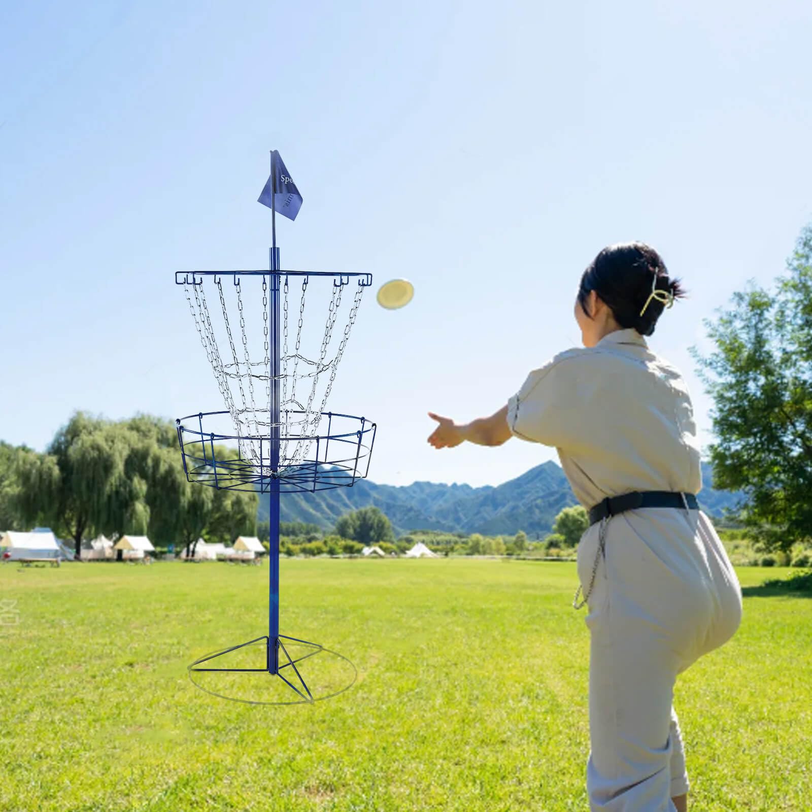 Snapklik.com : SpeedArmis Disc Golf Basket Targets - Portable Golf Baskets
