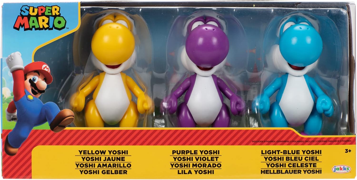 Super Mario Yoshi 413834 Action Figures, Pack of 3, 10 cm: Amazon.de: Toys