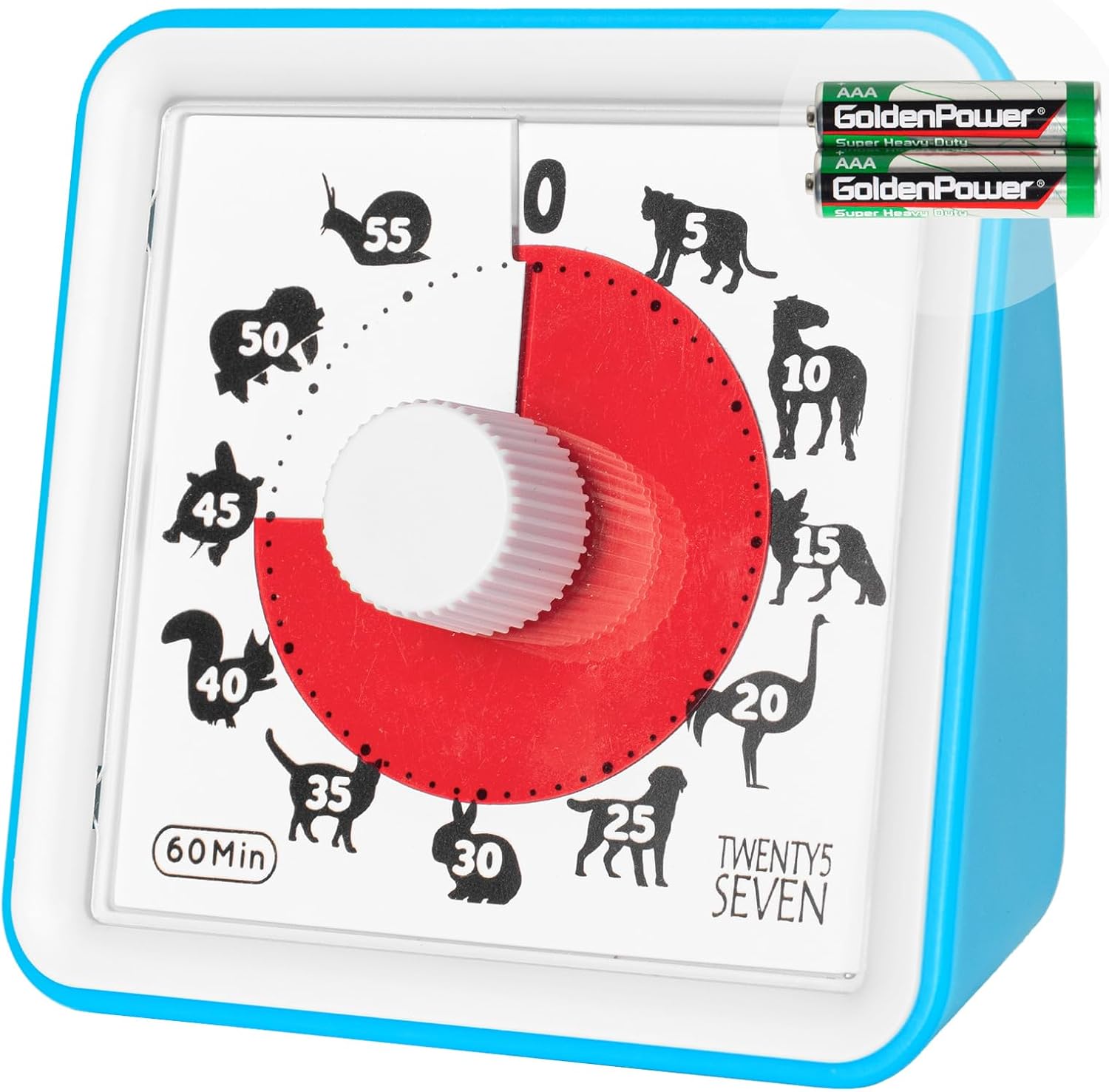 Twenty5 Seven Visual Timer 3 Inch 60 Minute 1 Hour Countdown Timer