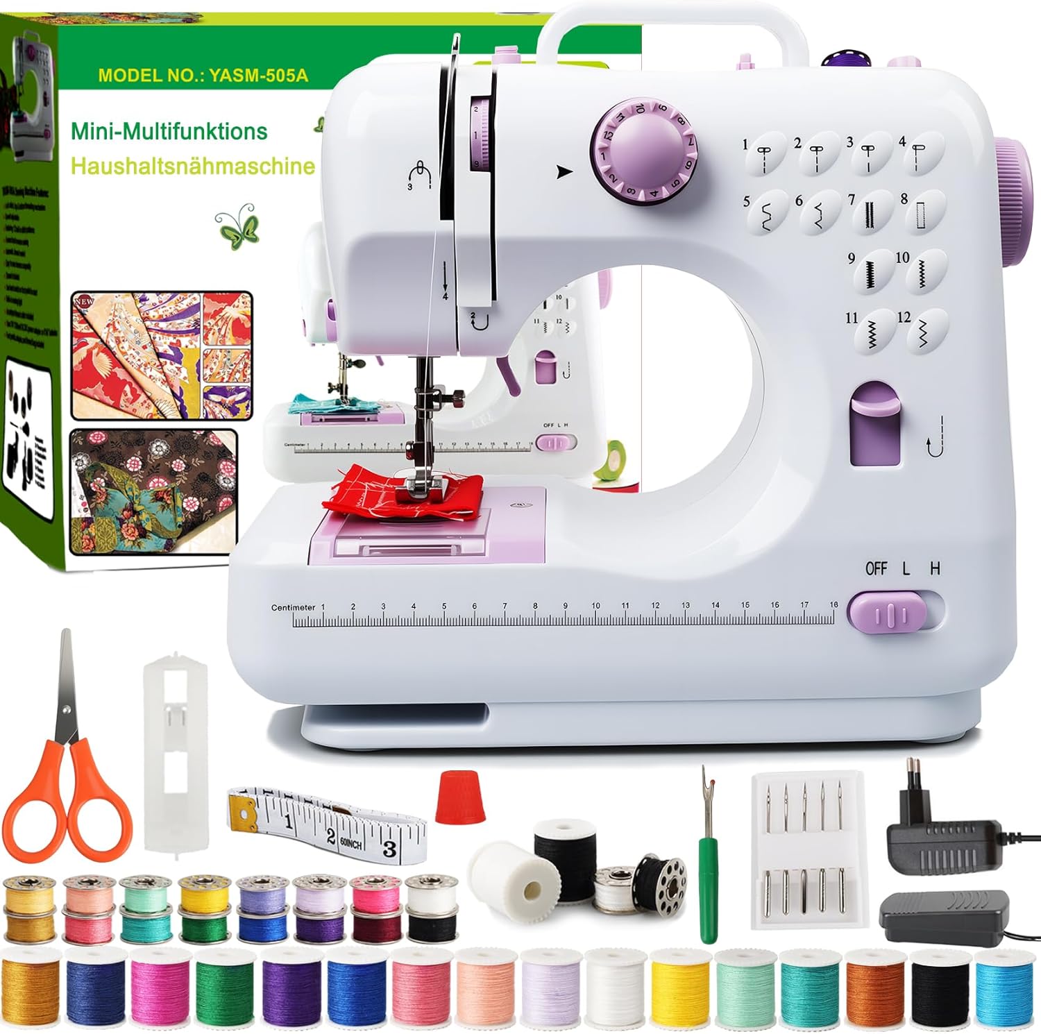 BRICH Portable Sewing Machine for Beginners - Mini Sewing Machine | 12 ...