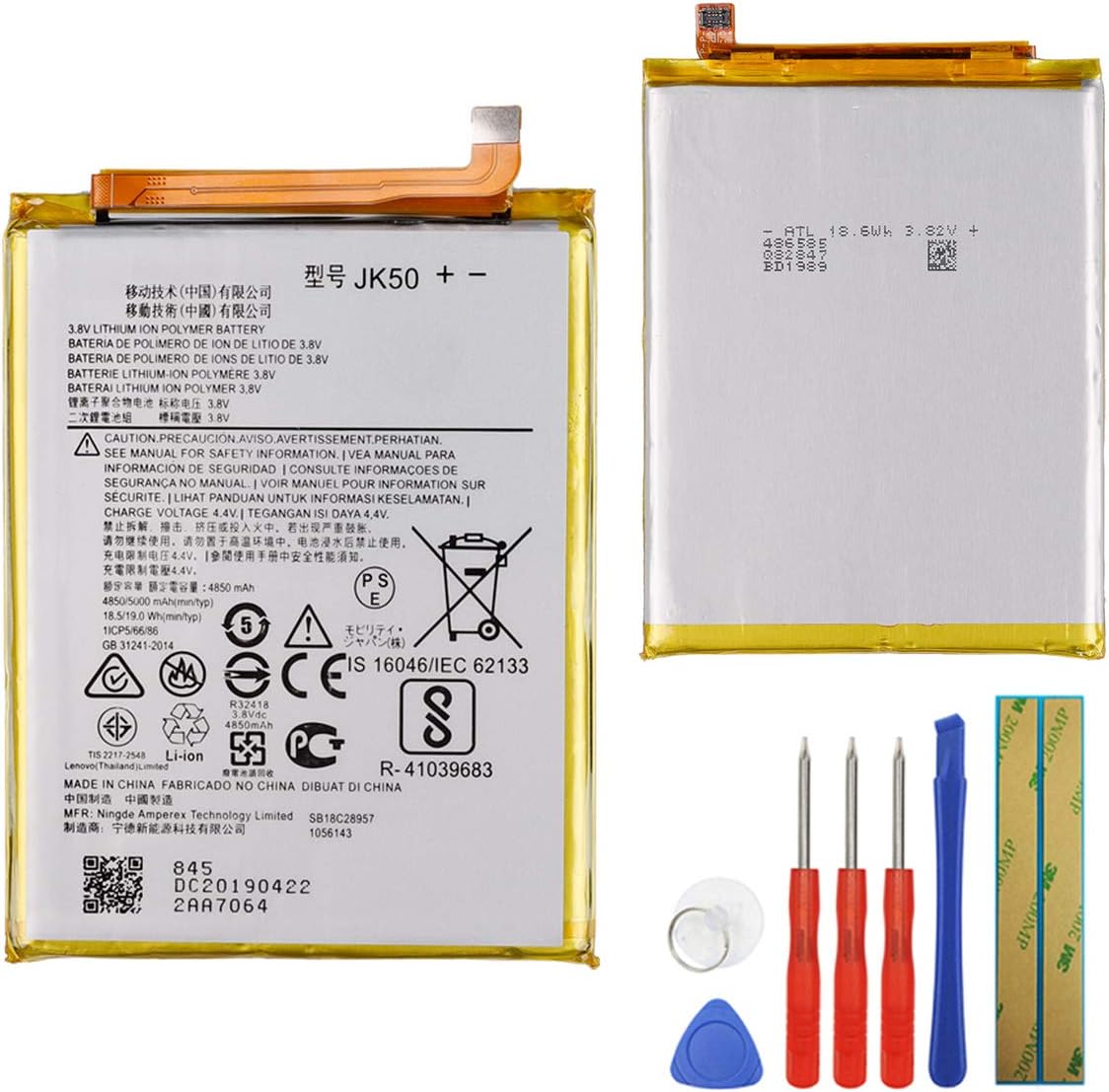 Amazon.com: E-YIIVIIL Replacement Battery JK50 Compatible with Moto G ...
