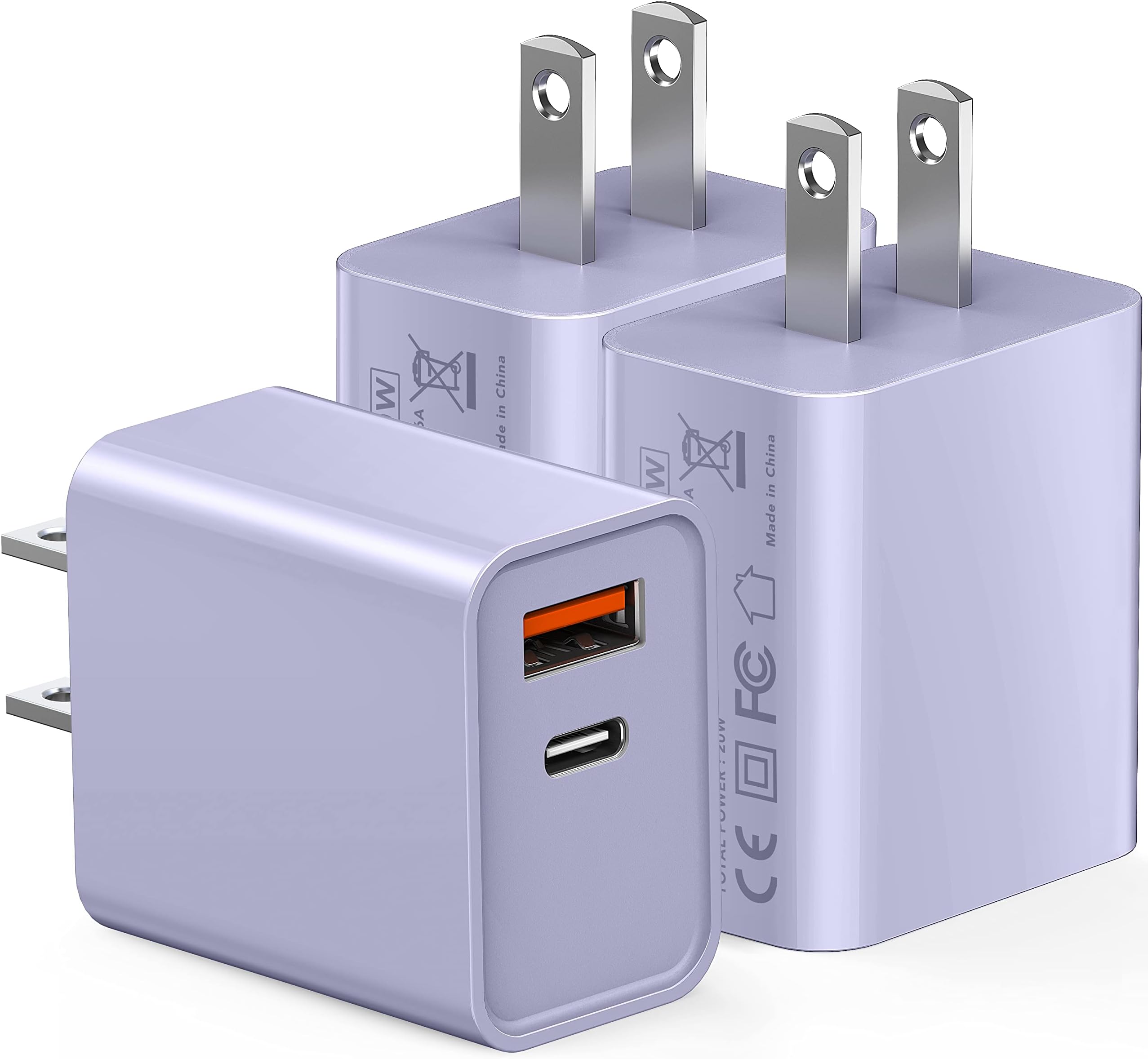 Amazon.com: 40W USB C Charger Block, 4 Port PD+QC Wall Plug Power ...