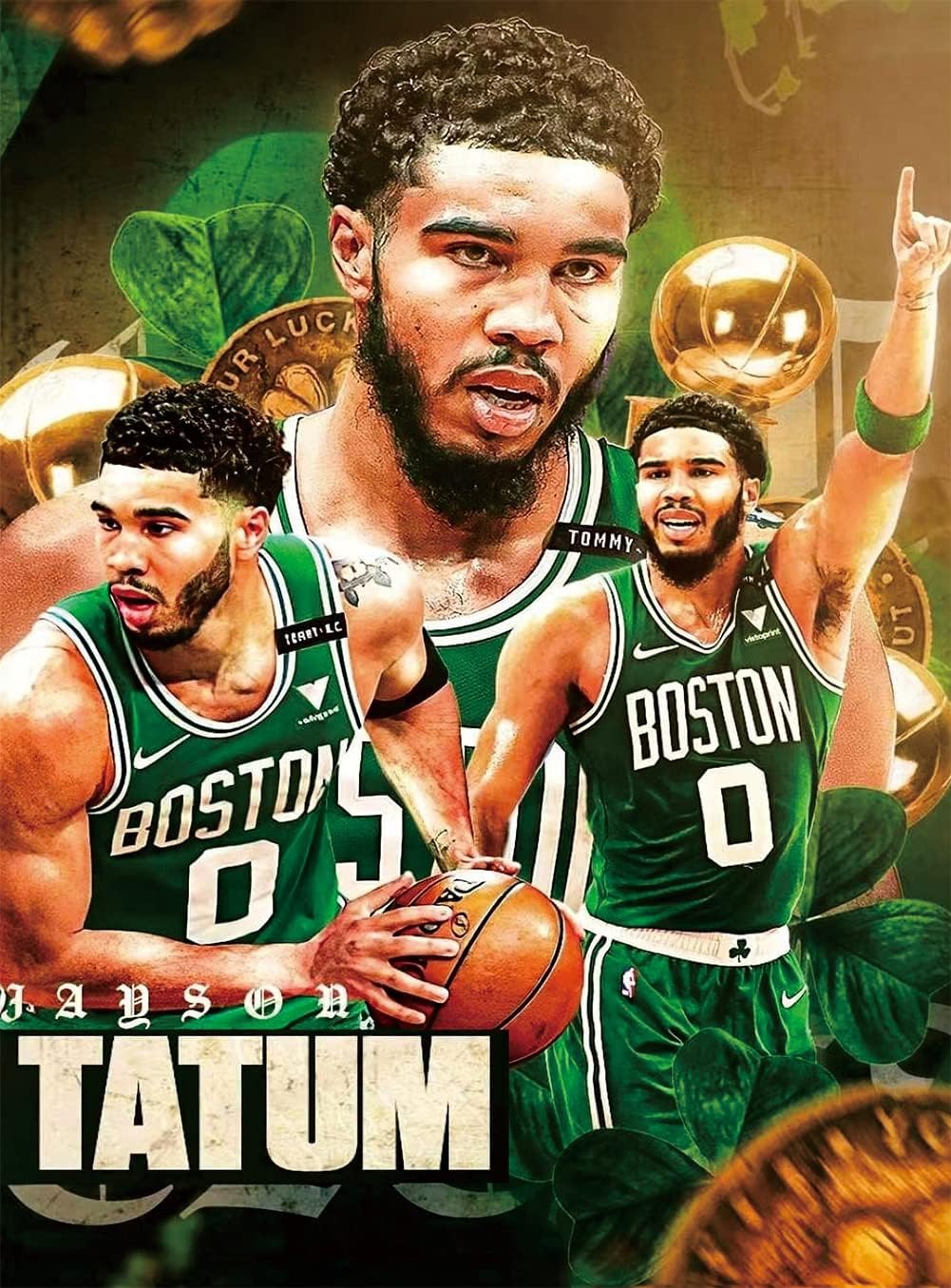 Amazon.com: XLA Jayson Tatum Poster-Boston Celtics Canvas Wall Art ...
