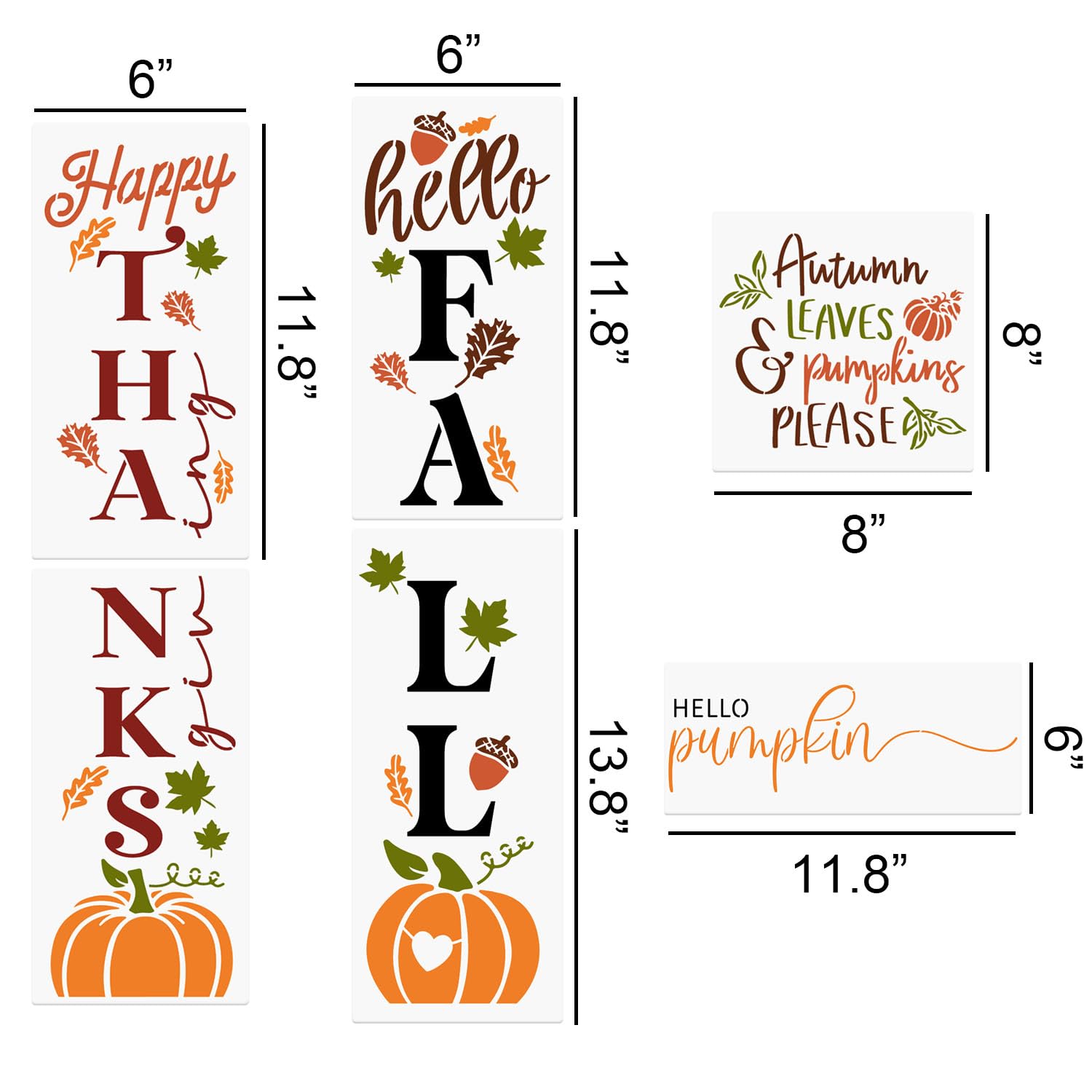 Snapklik.com : Fall Stencils For Porch Hello Fall Stencil For Painting ...
