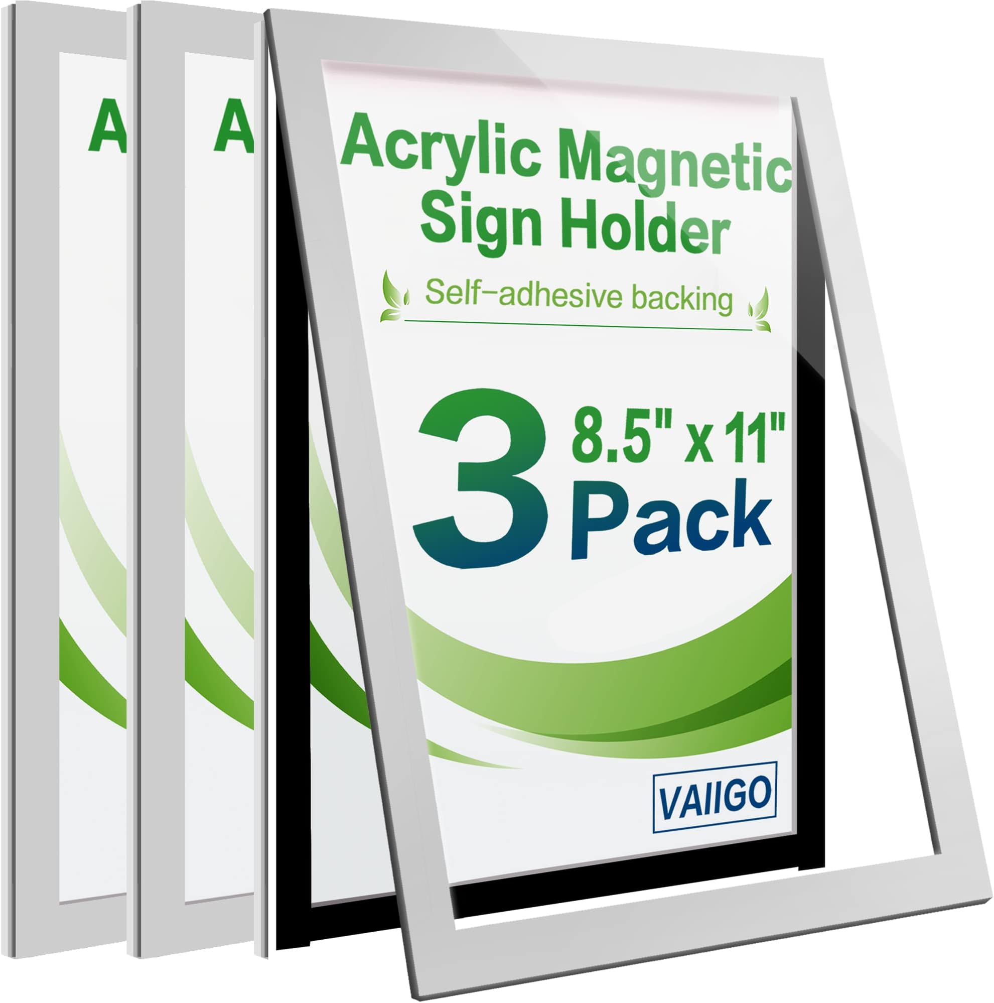 VAIIGO Acrylic Sign Holder 8.5" x 11" Wall Mount, Self Adhesive ...