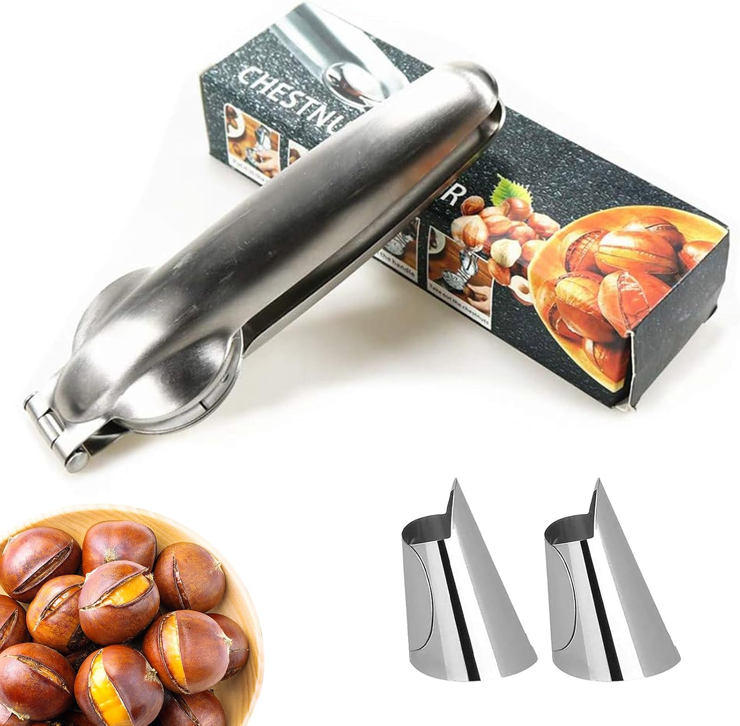Amazon.com: Nutcracker Chestnut Clip Stainless Steel Chestnut Cracker ...