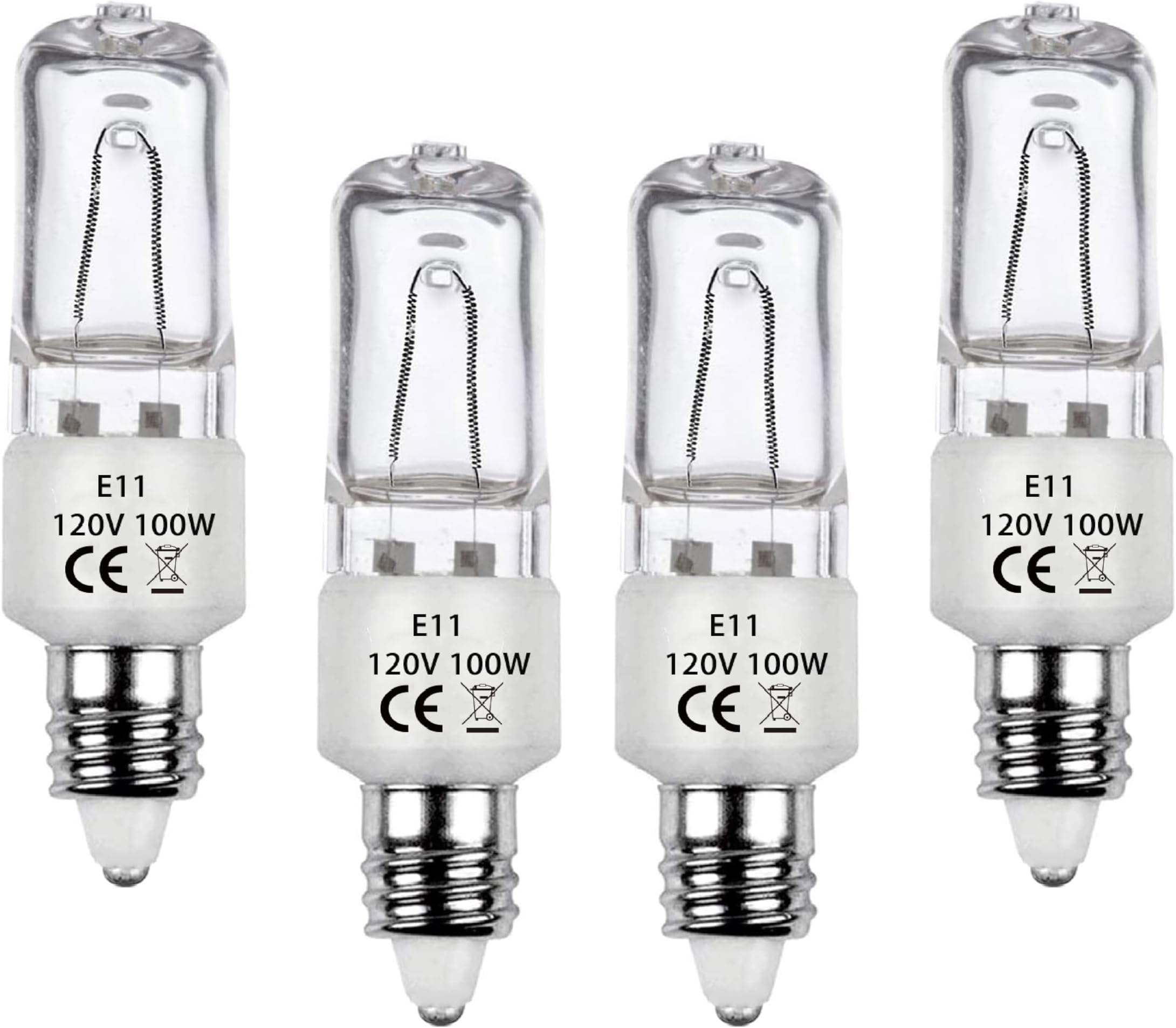 GMY JDE11 120V 100W T4 Mini Candelabra Base 1600lm 2800K Clear Dimmable ...